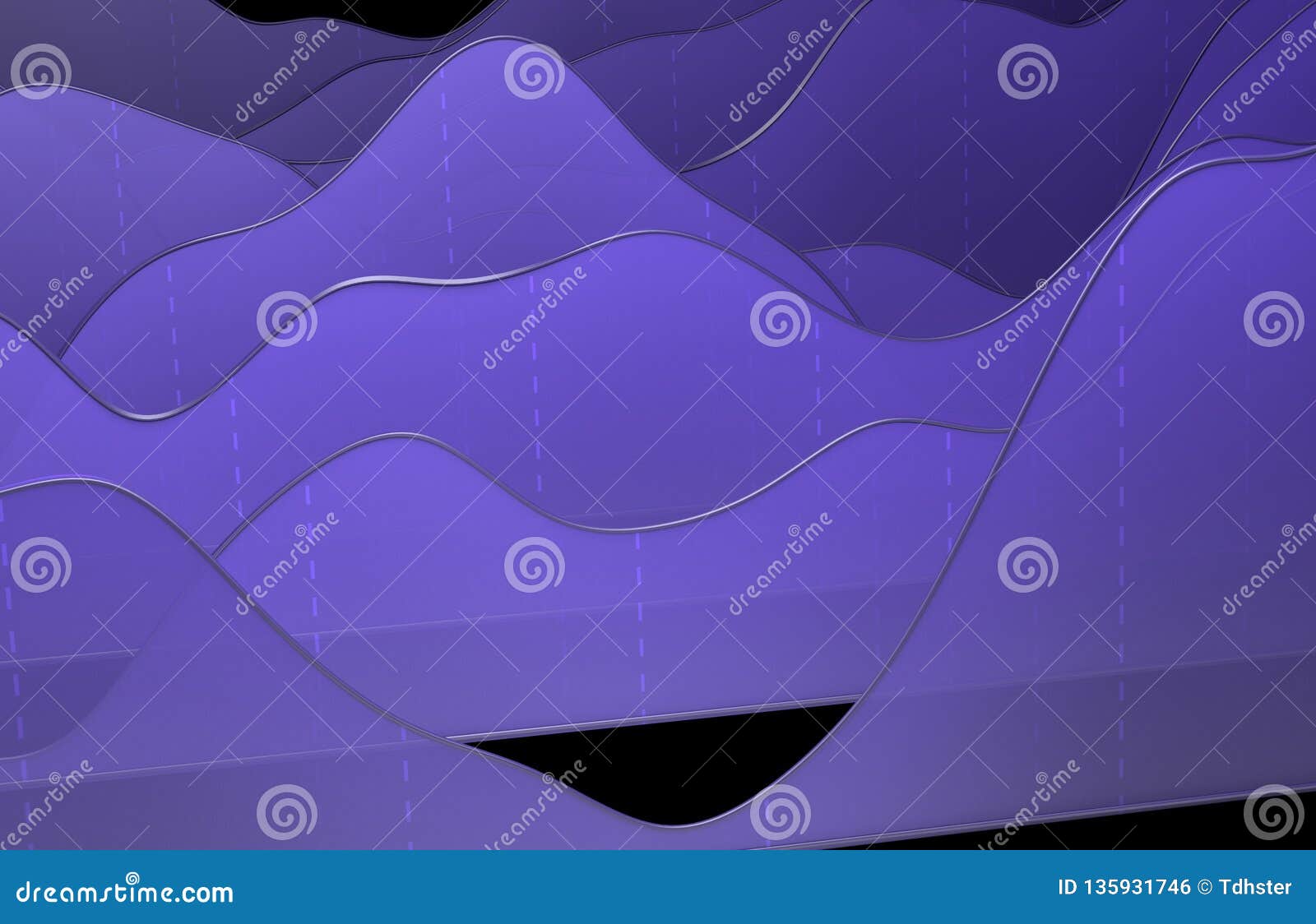 Linear Curved Blue Graph Set 3d Illustration Stock Illustration ...
