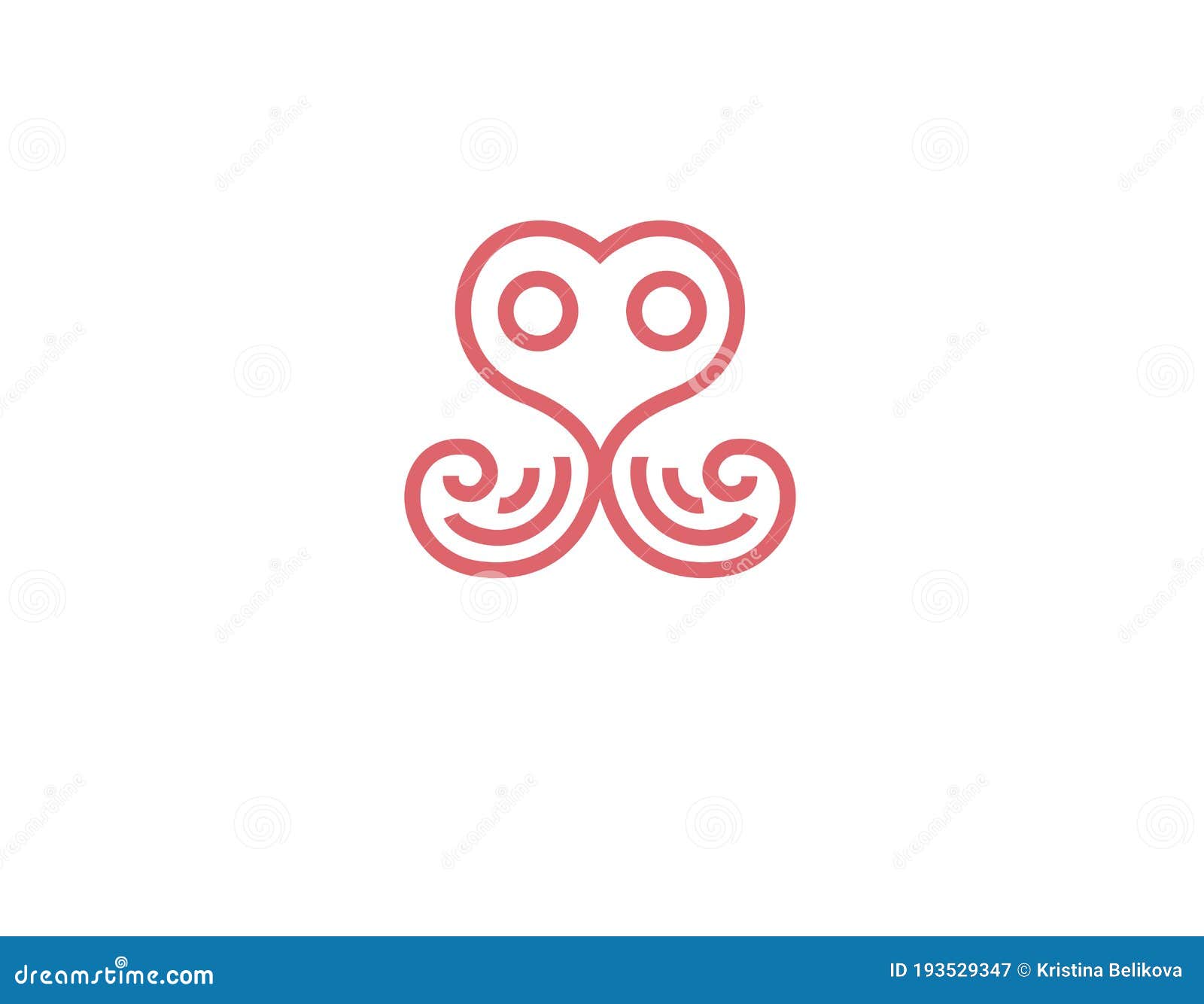 Linear Cute Octopus Logo Icon Stock Vector - Illustration of octopus ...