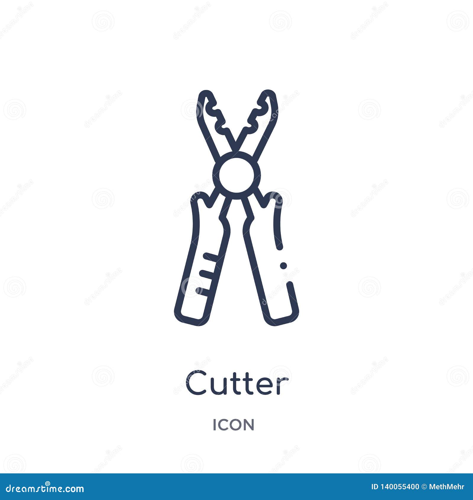 Linear Cutter Icon from Electrian Connections Outline Collection. Thin ...