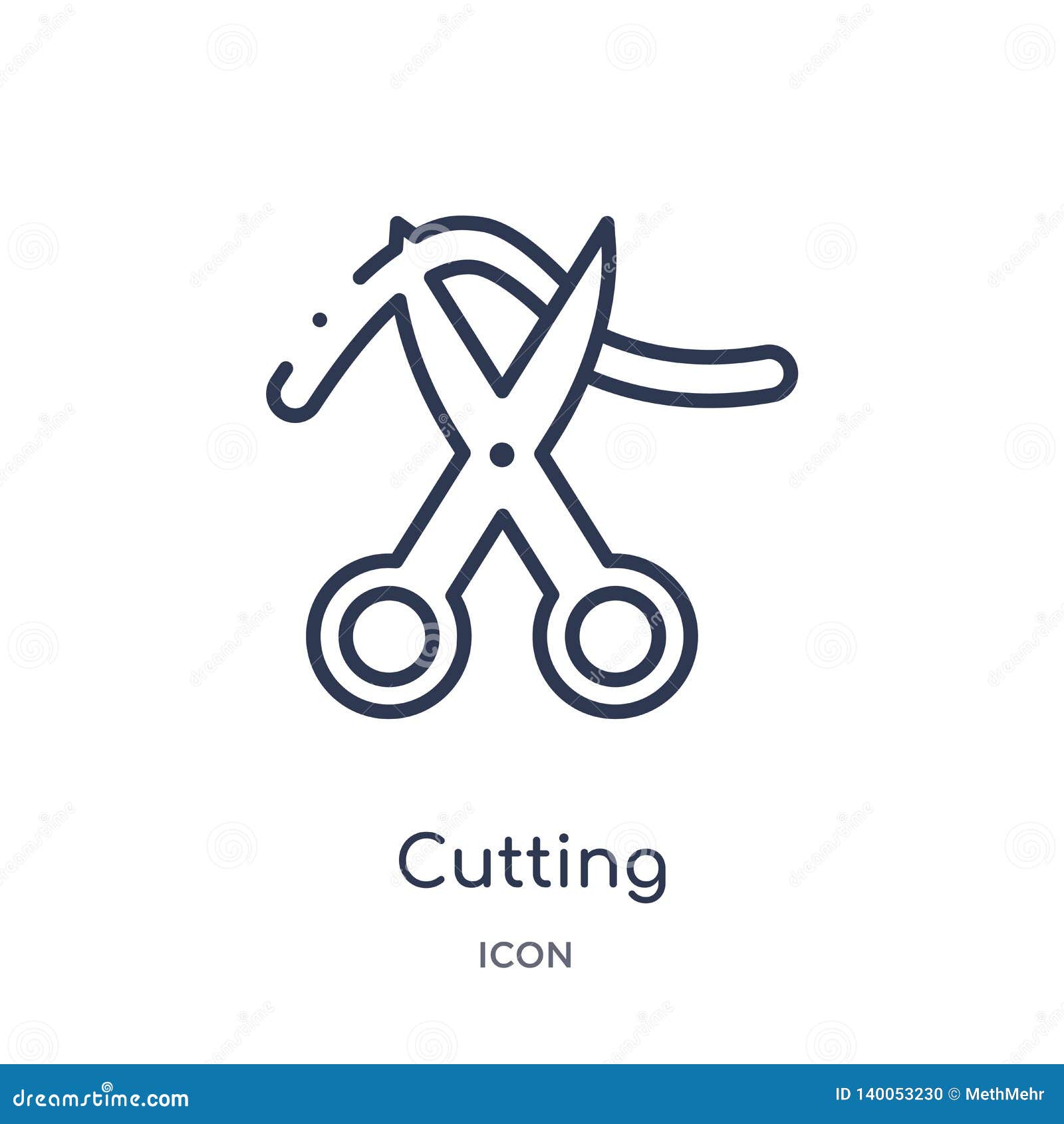 Linear Cutting Icon from Creative Process Outline Collection. Thin Line ...