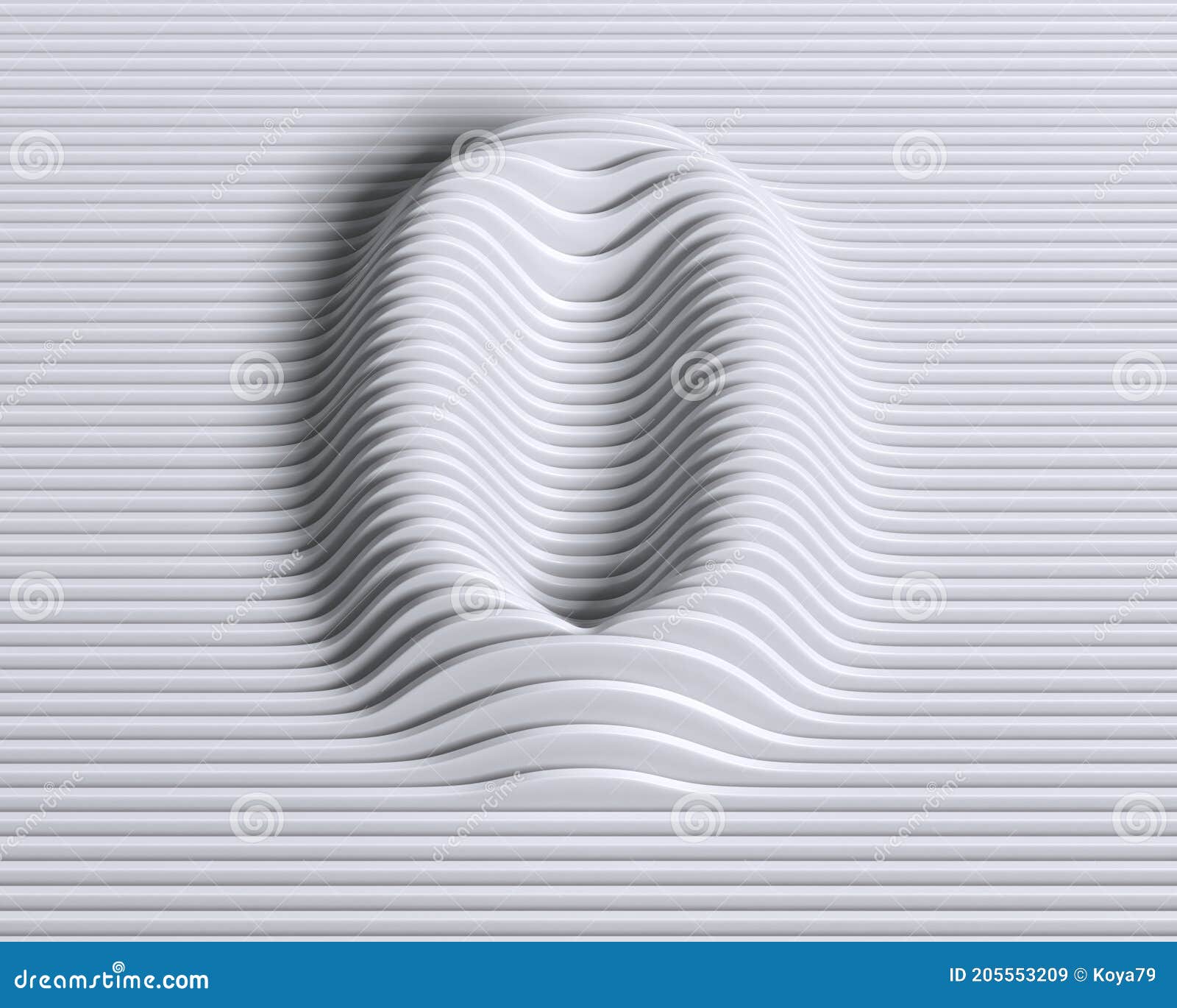 Linear 3d font number 0 stock illustration. Illustration of line ...