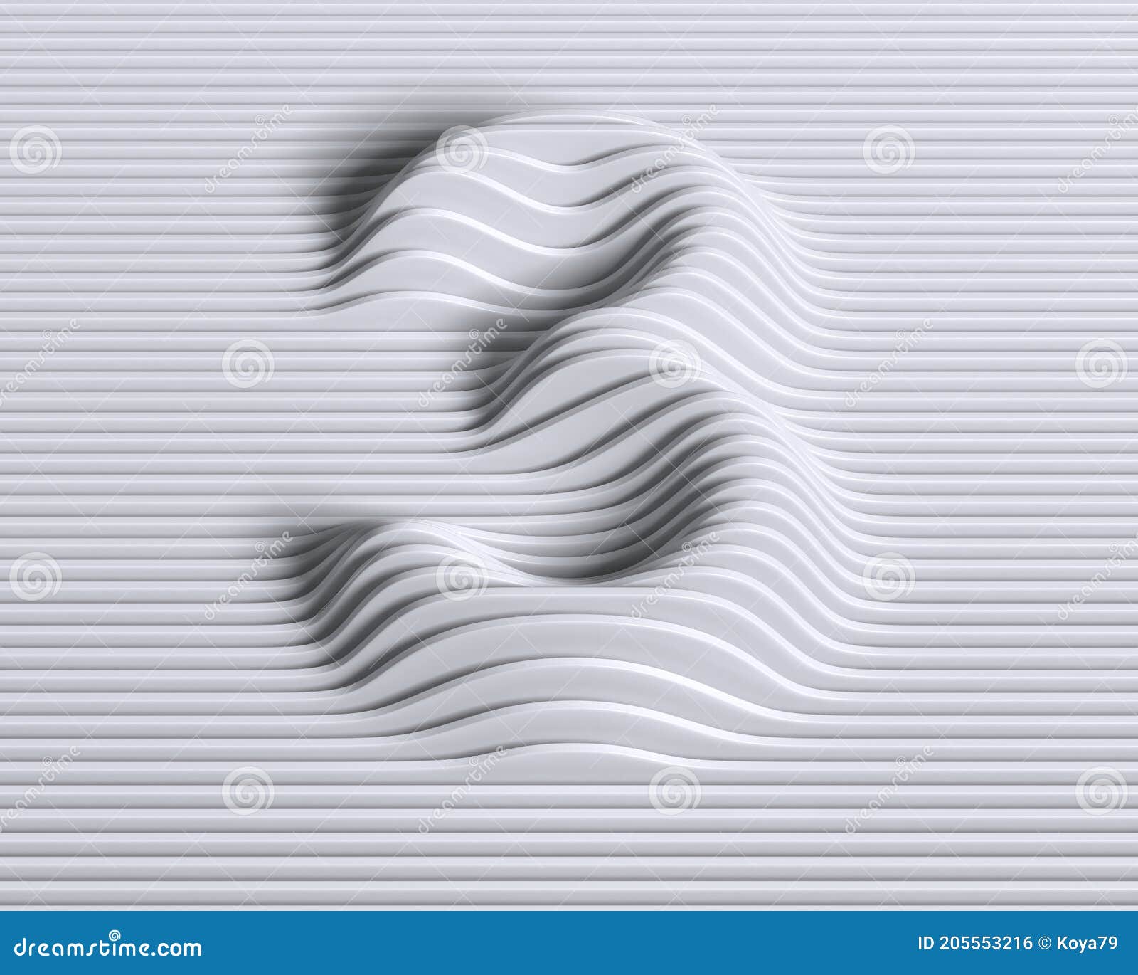 Linear 3d font number 3 stock illustration. Illustration of extruded ...