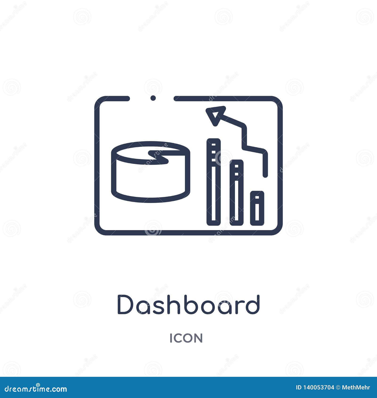 Linear Dashboard Icon from Customer Service Outline Collection. Thin ...