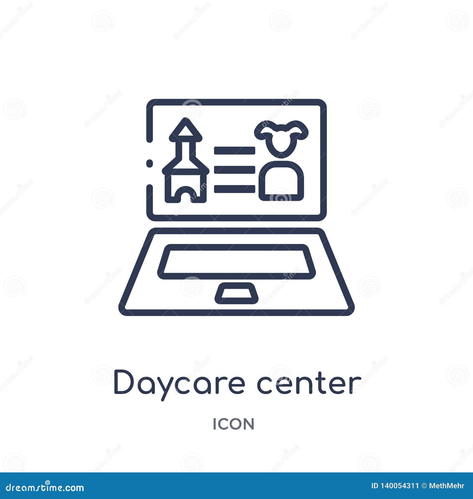 Daycare Center Outline Vector Icon. Thin Line Black Daycare Center Icon ...