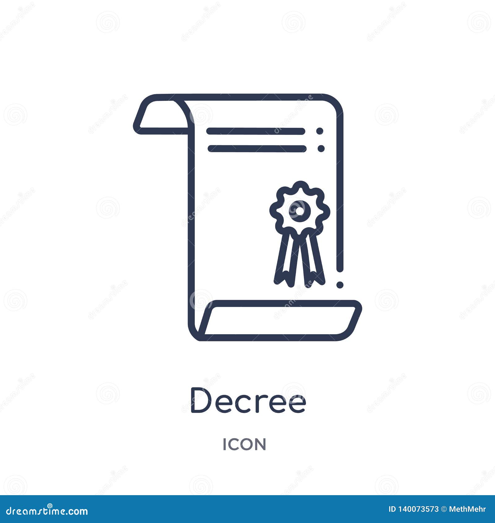 Linear Decree Icon from Gestures Outline Collection. Thin Line Decree ...