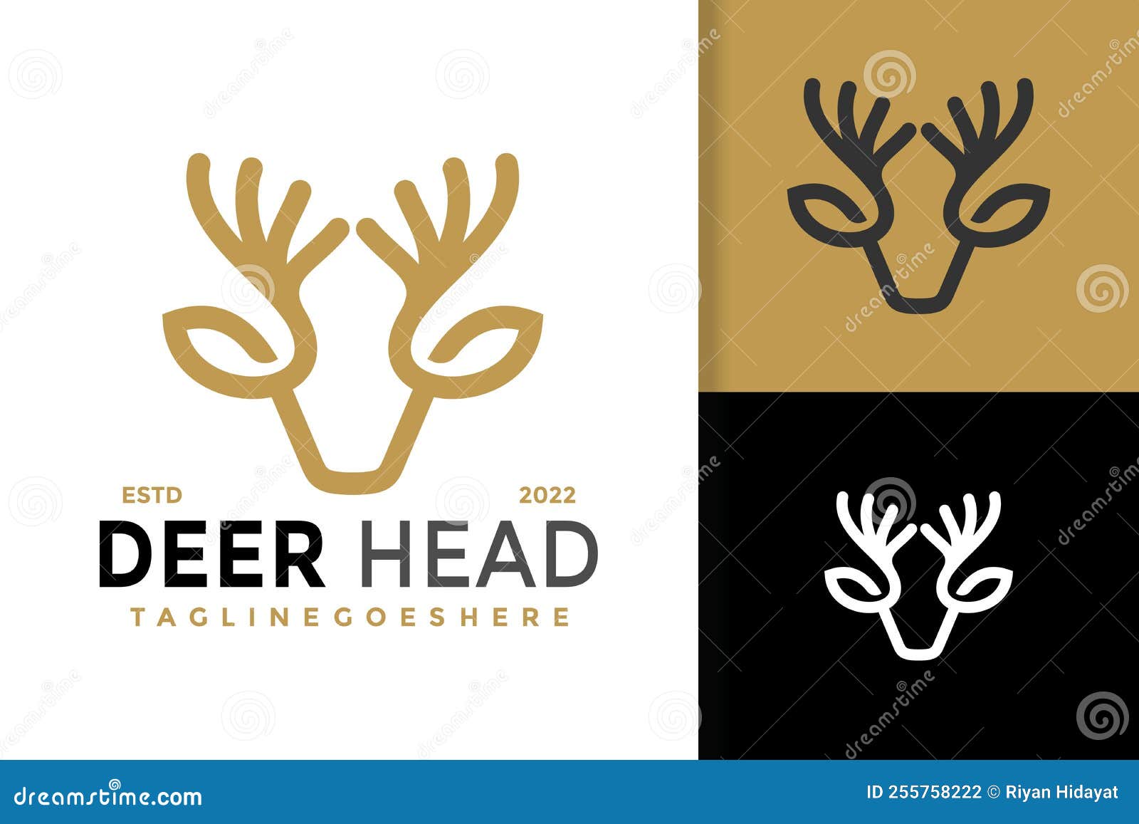 Linear Deer Head Logo Design, Brand Identity Logos Vector, Modern Logo ...