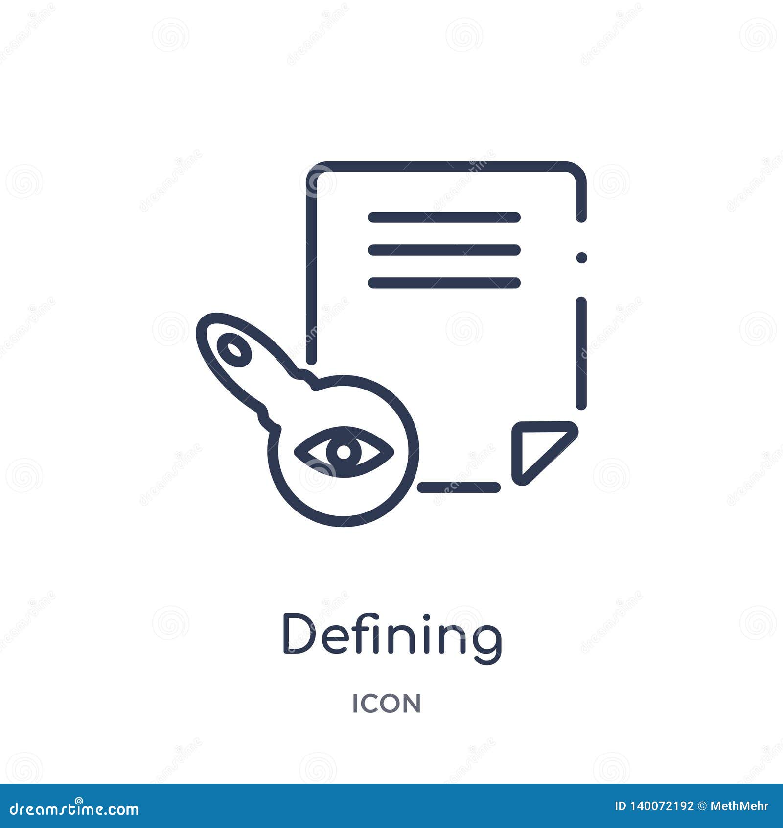 Linear Defining Icon from Edit Tools Outline Collection. Thin Line ...