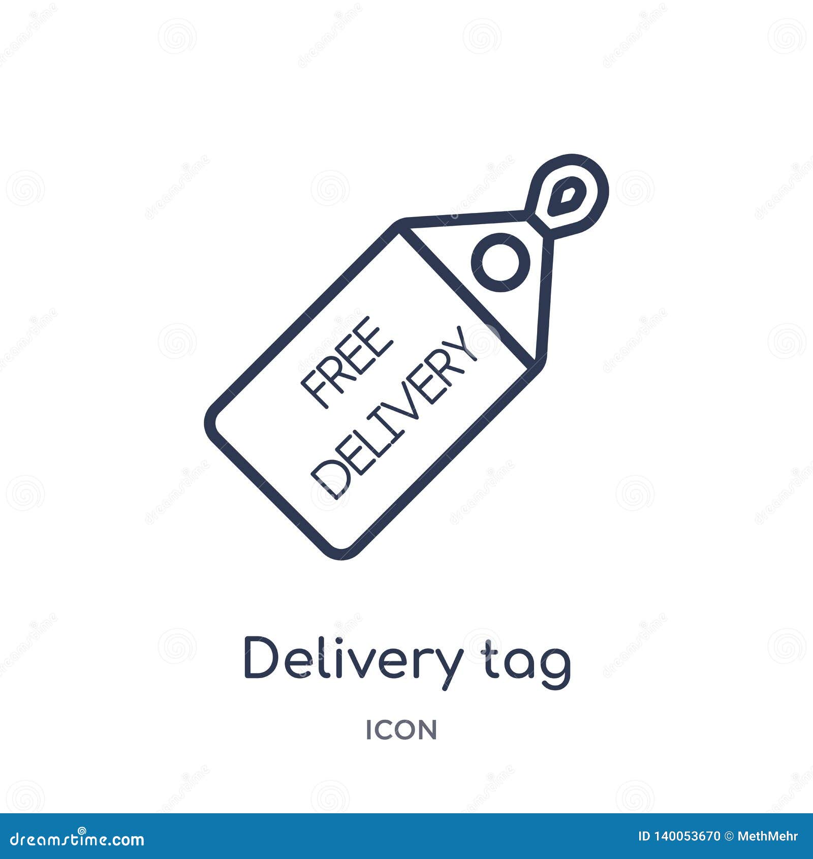 Linear Delivery Tag Icon from Delivery and Logistic Outline Collection ...