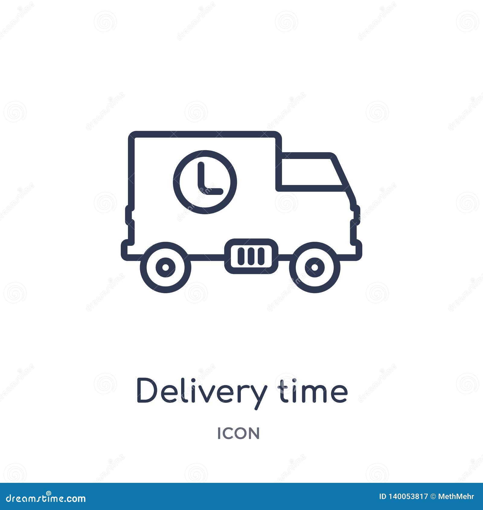Linear Delivery Time Icon from Delivery and Logistic Outline Collection ...