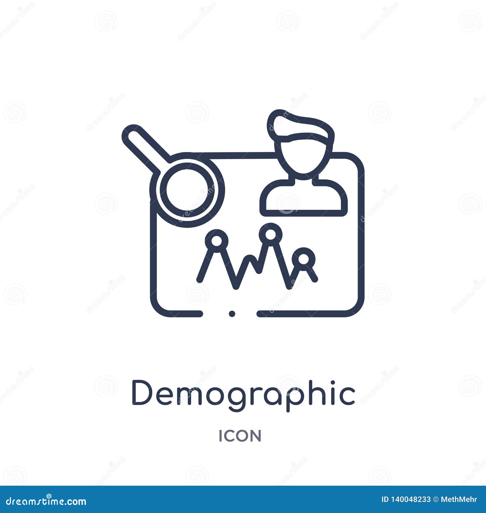 Demographic Icon In Trendy Design Style. Demographic Icon Isolated On ...