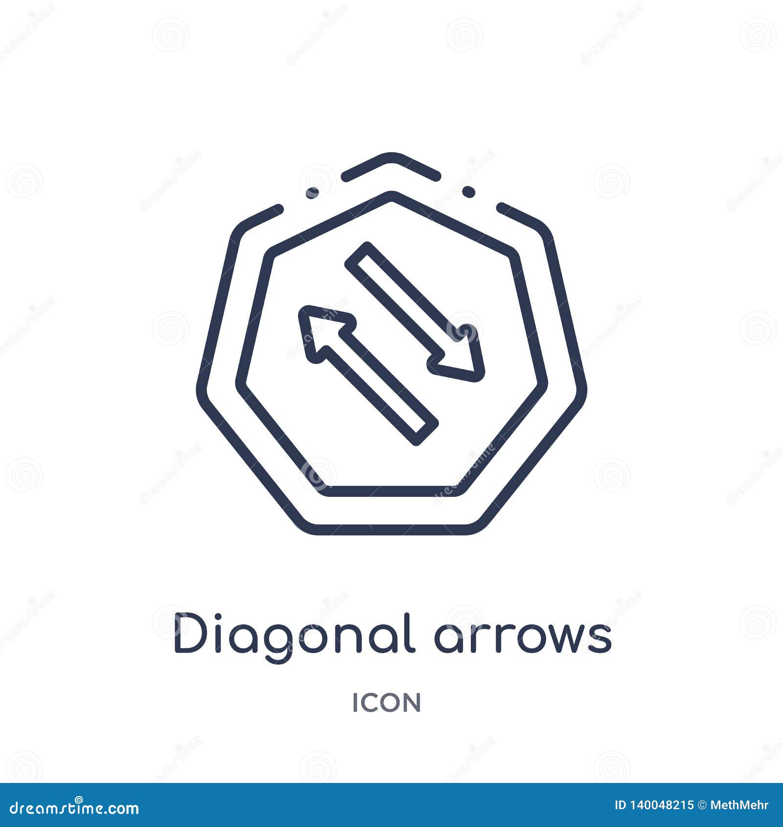 Linear Diagonal Arrows Icon from Arrows Outline Collection. Thin Line ... Linear Diagonal Arrows Icon from Arrows Outline Collection. Thin Line ...