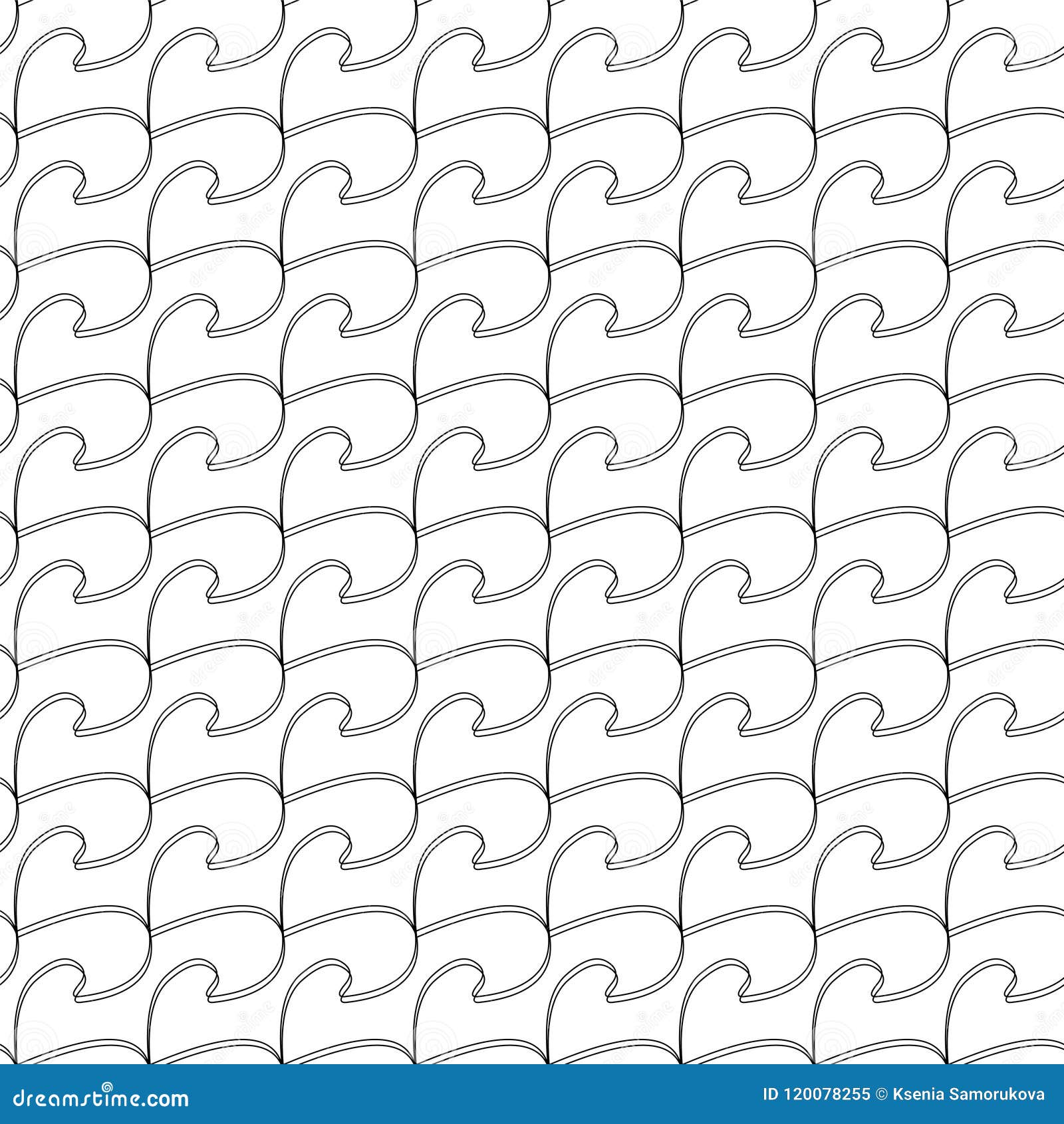 Linear Diagonal Waves Seamless Background Stock Vector - Illustration ...