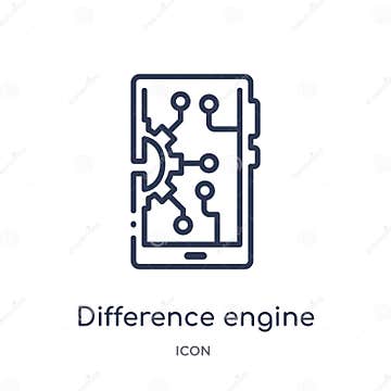 Linear Difference Engine Icon from Artificial Intellegence and Future ...