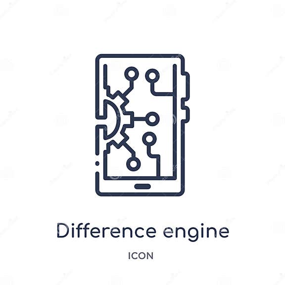 Linear Difference Engine Icon from Artificial Intellegence and Future ...