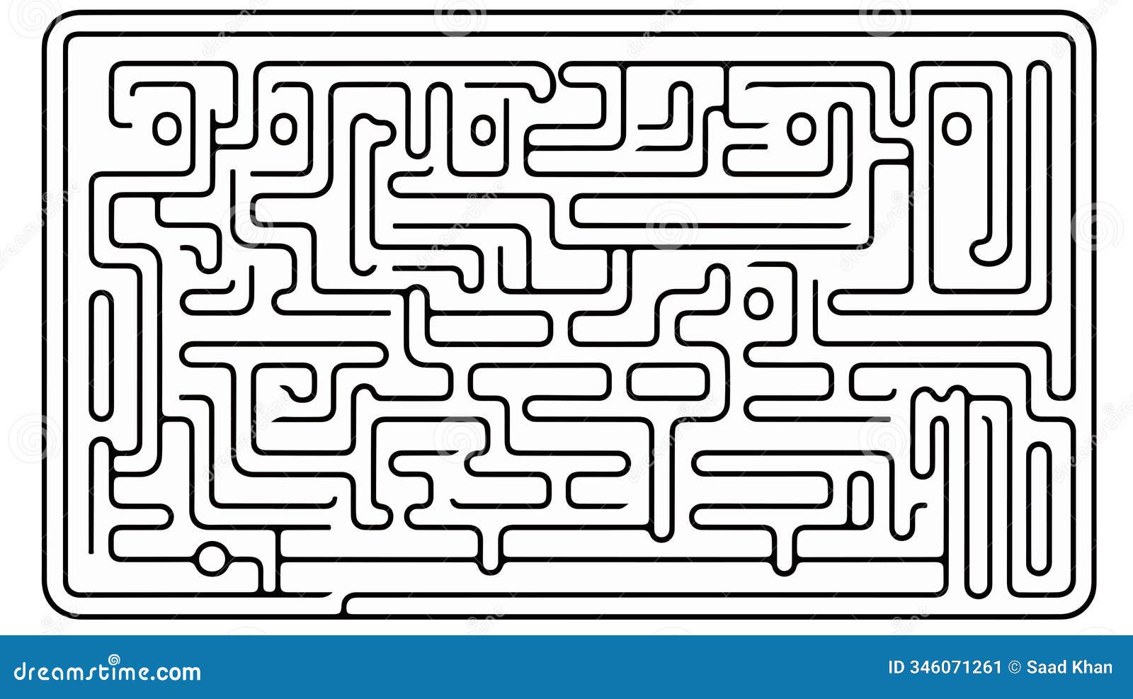 Difficult Maze Puzzle Stock Image | CartoonDealer.com #37368379