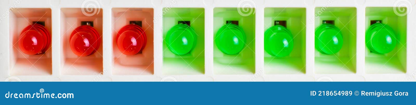Linear Diode Indicator. Red and Green Leds Stock Image - Image of ...