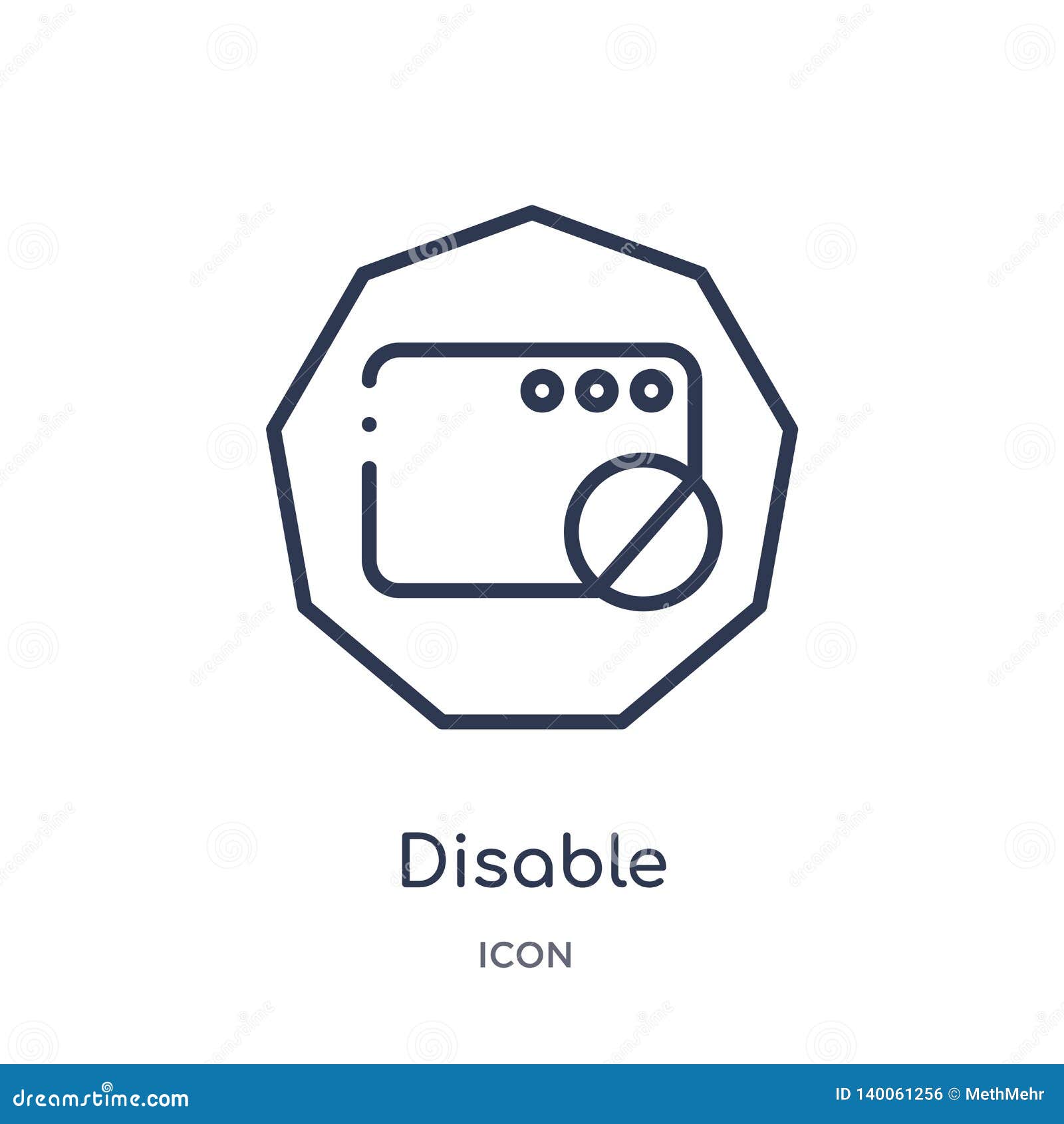 Linear Disable Icon From Interface Outline Collection. Thin Line ...