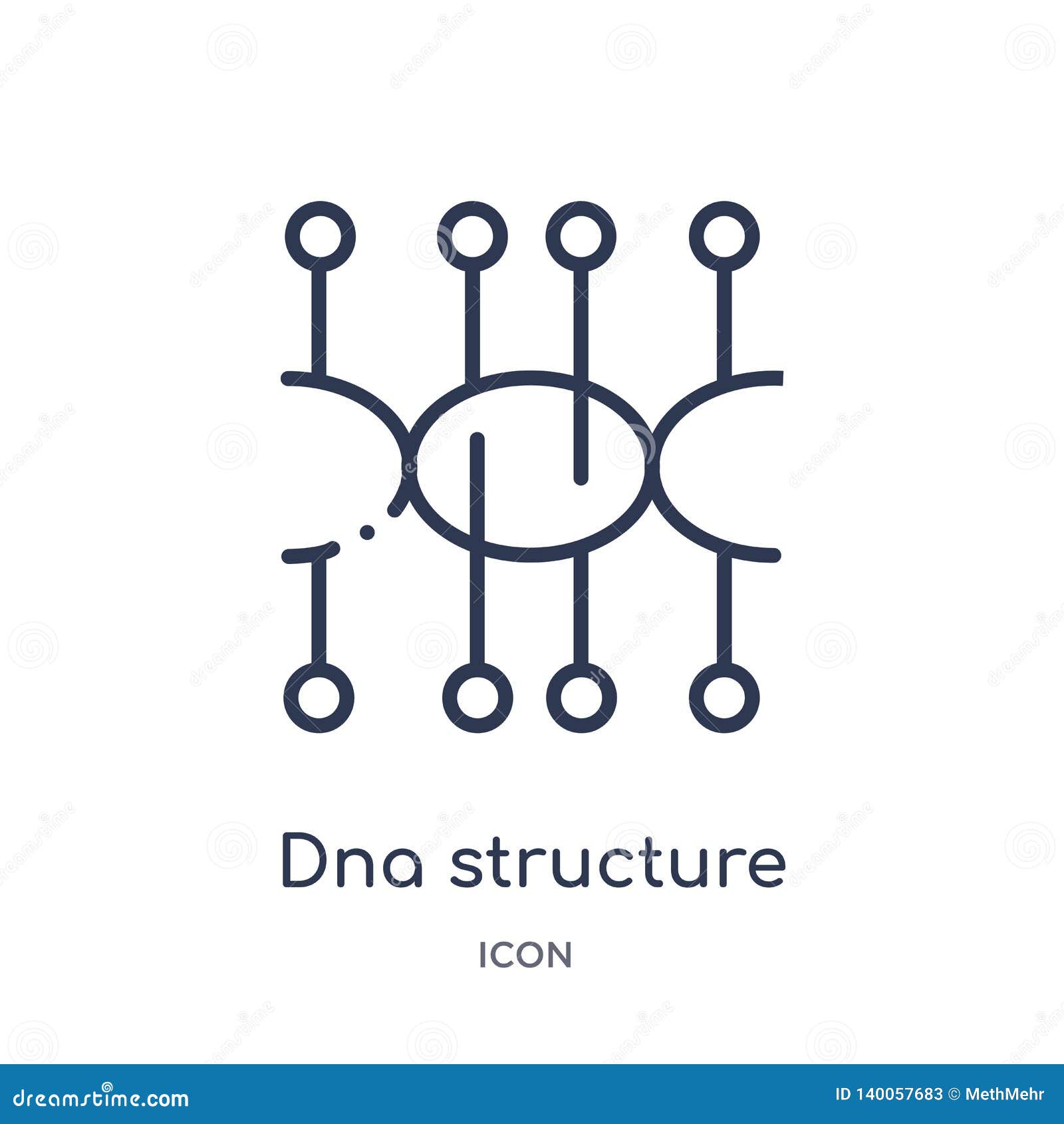 Linear Dna Structure Icon from Future Technology Outline Collection ...