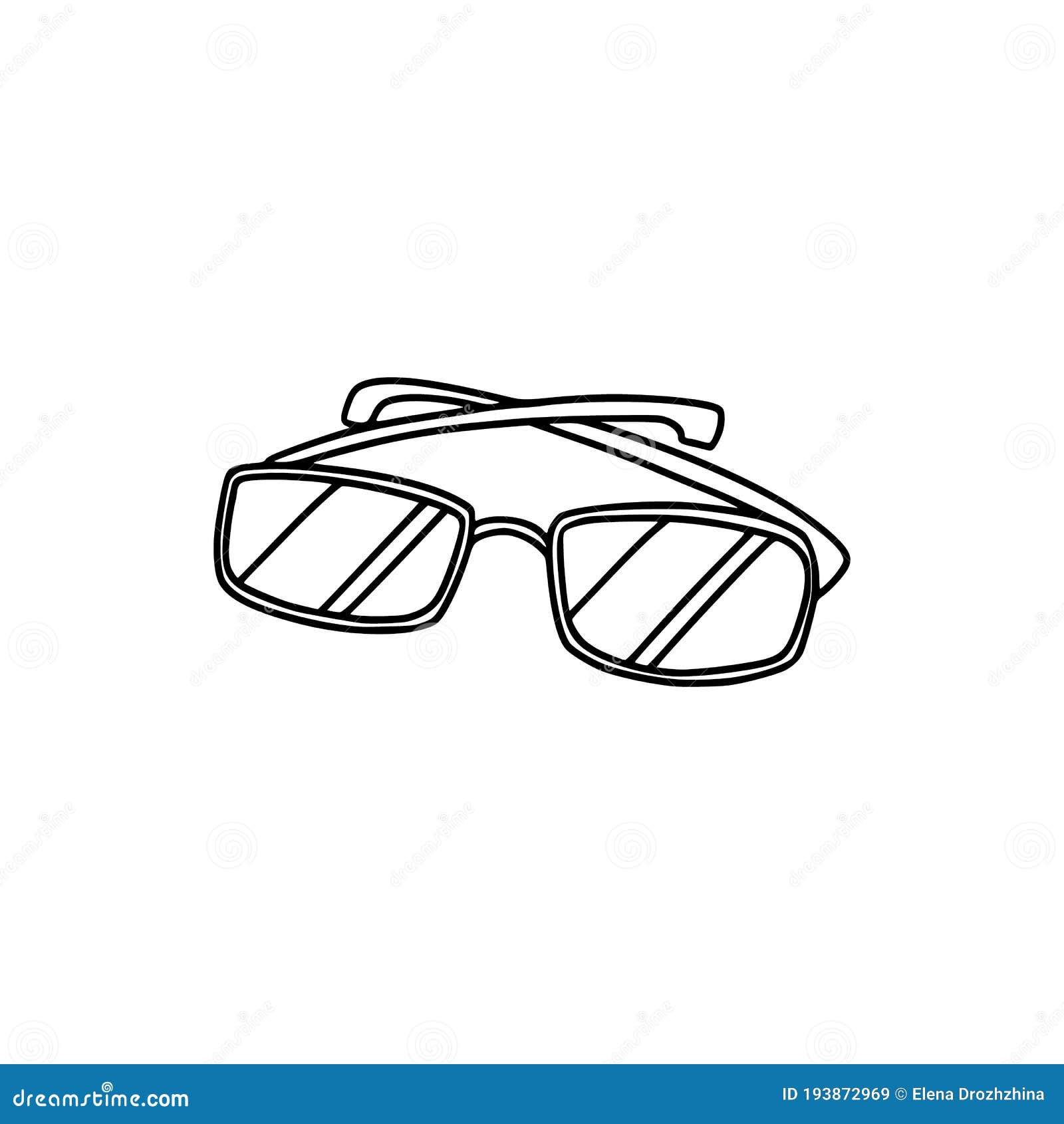 Linear Doodle Icon - Glasses, Computer, for Vision Stock Vector ...
