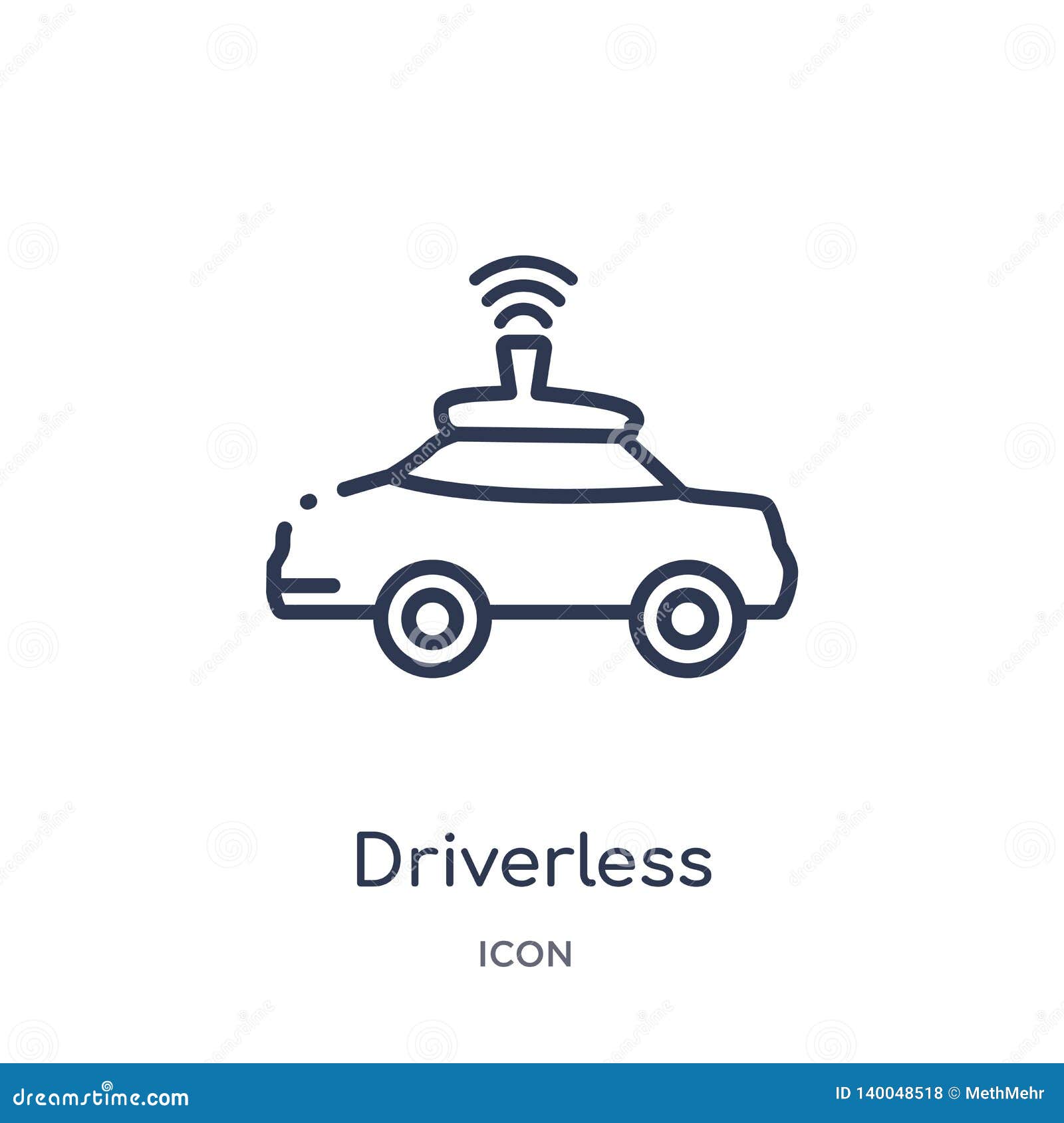 Linear Driverless Autonomous Car Icon from Artificial Intellegence and ...