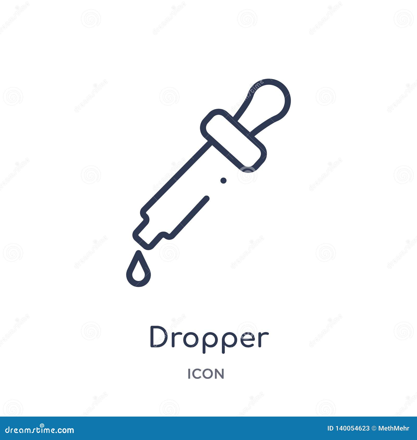 Linear Dropper Icon From Edit Outline Collection. Thin Line Dropper ...