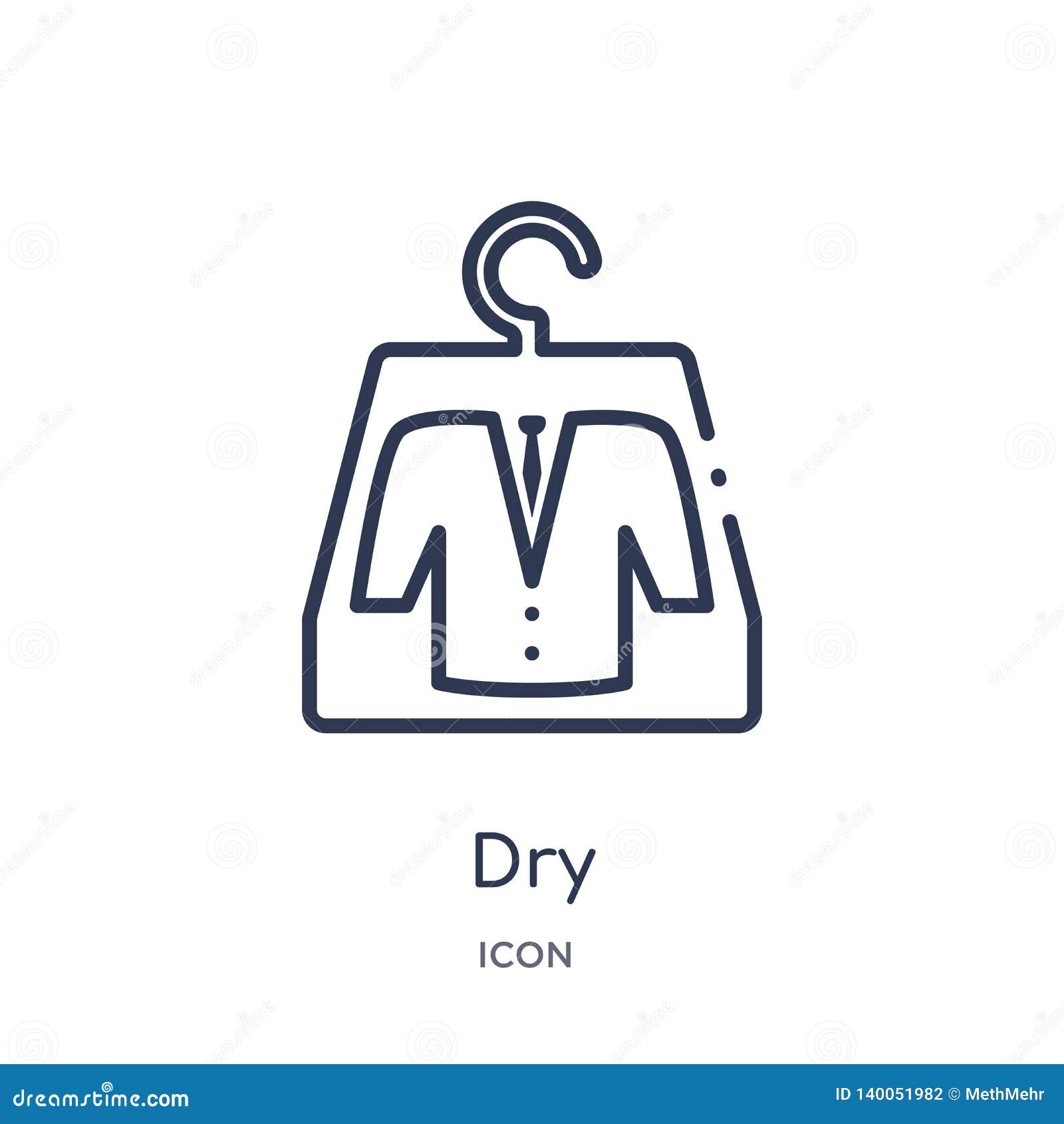 Linear Dry Icon From Cleaning Outline Collection. Thin Line Dry Vector ...