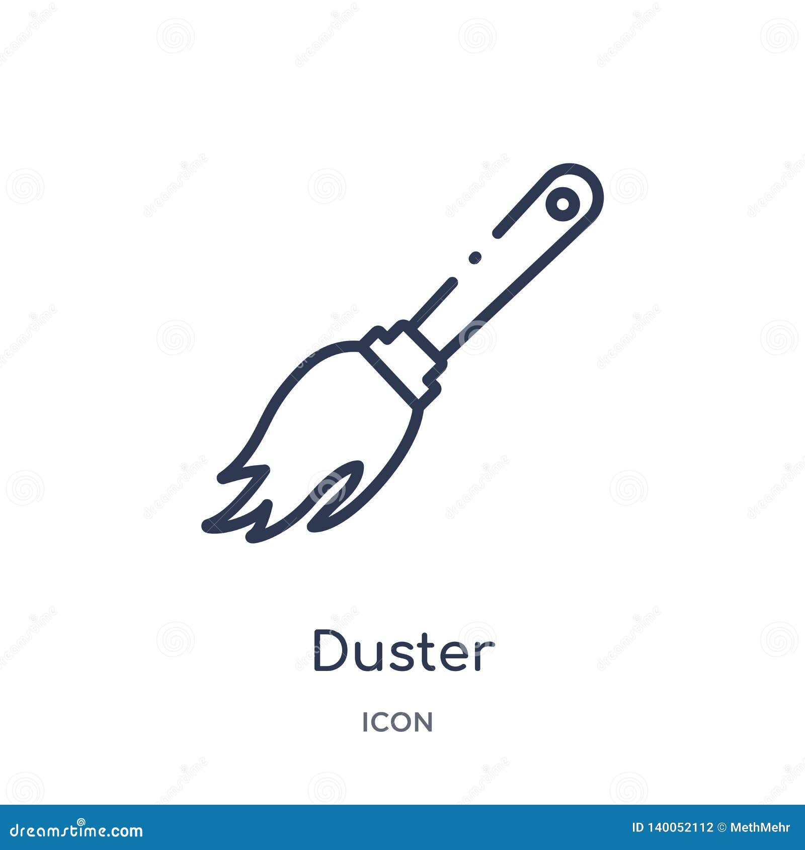Linear Duster Icon from Cleaning Outline Collection. Thin Line Duster ...