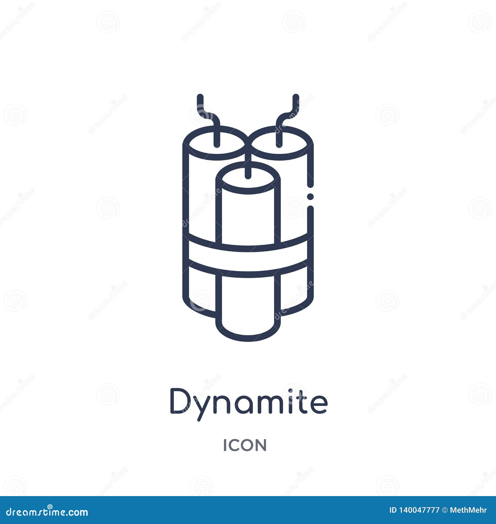 Linear Dynamite Icon From Army And War Outline Collection. Thin Line ...
