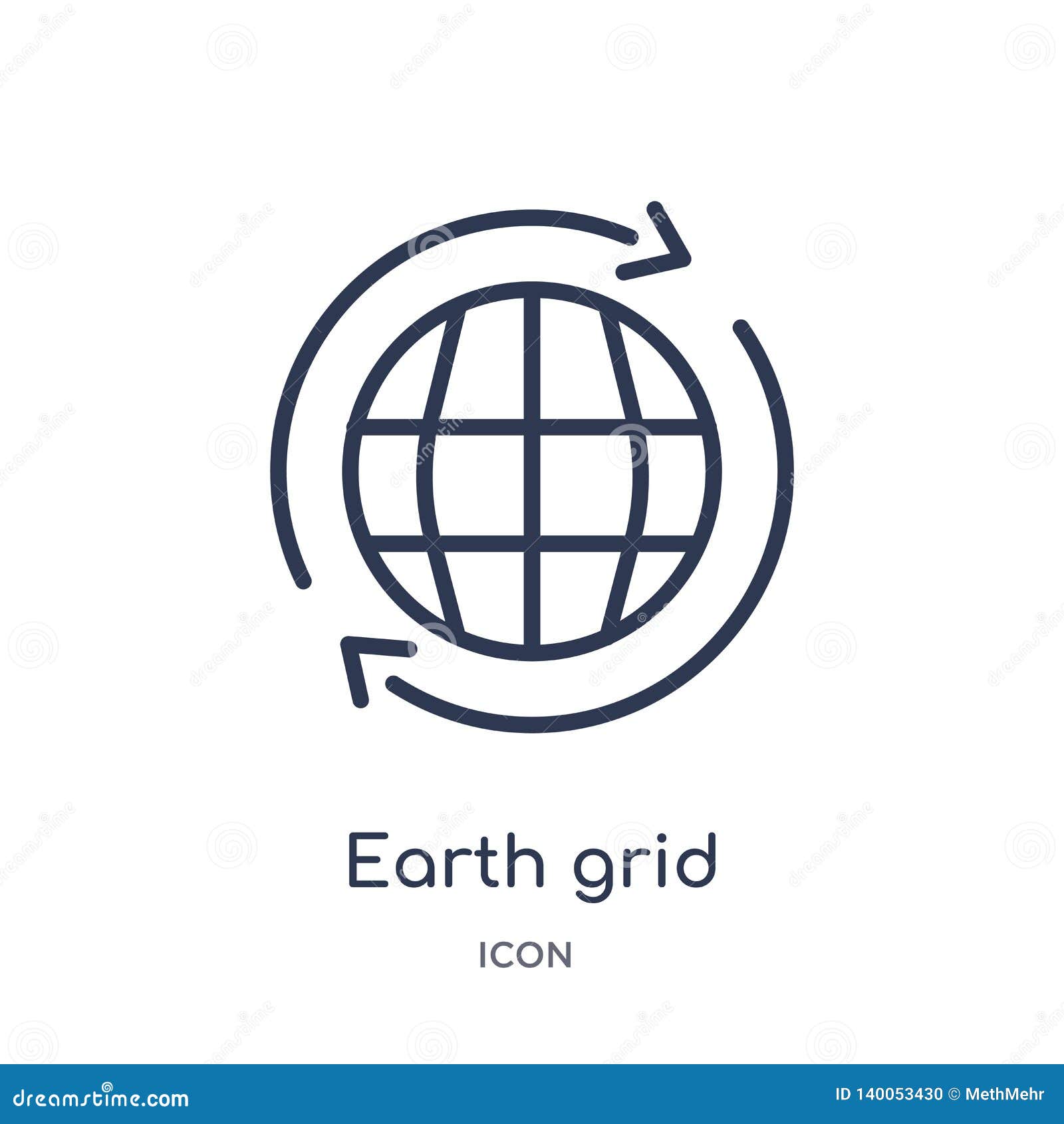 Linear Earth Icon From Ecology Outline Collection. Thin Line Earth ...
