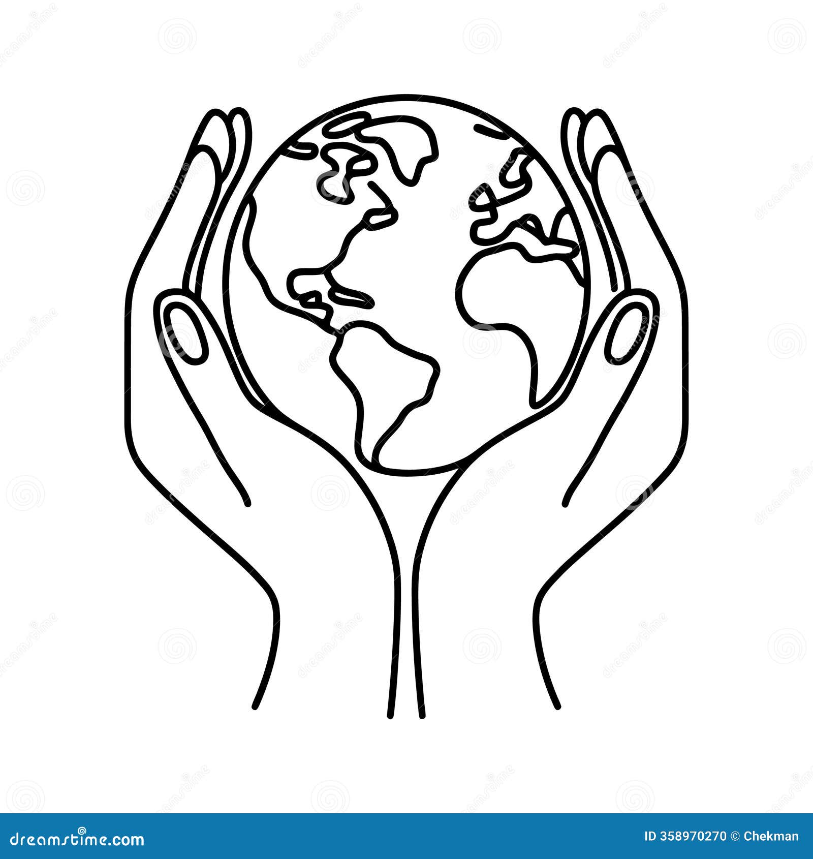 Linear Save The Earth Icon From Ecology Outline Collection. Thin Line ...