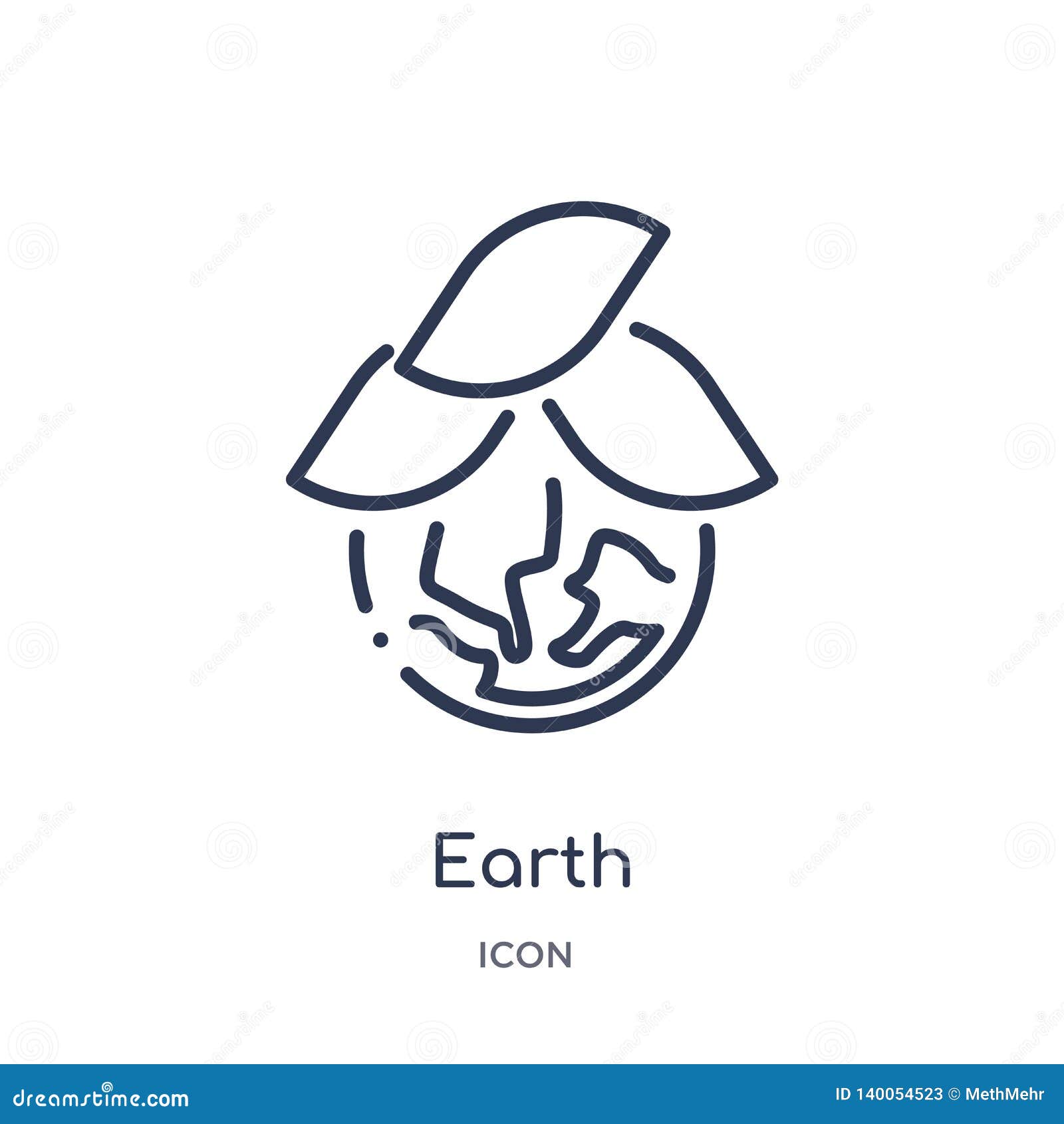 Linear Earth Icon From Ecology Outline Collection. Thin Line Earth ...