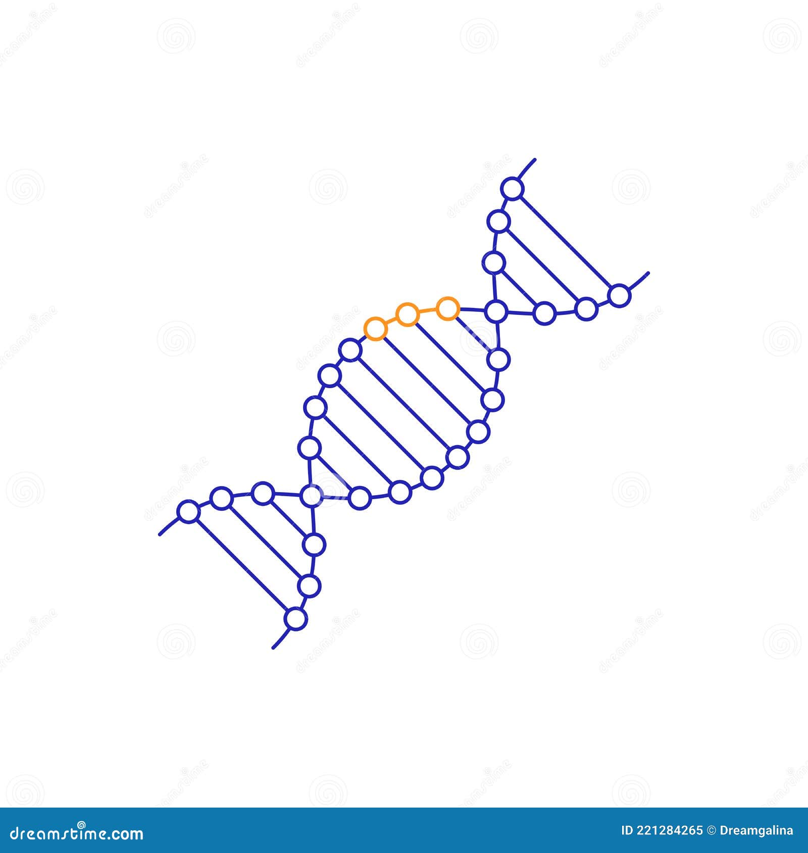Linear edition genom icon stock vector. Illustration of genetic - 221284265