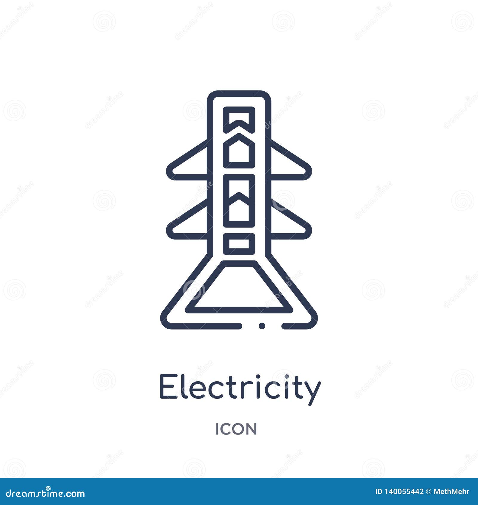 Linear Electricity Icon From Electrian Connections Outline Collection ...