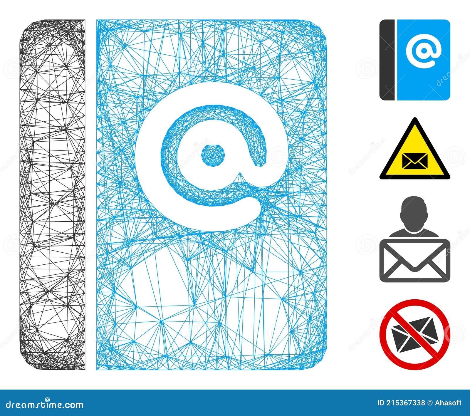 Linear Emails Vector Mesh stock vector. Illustration of abstract ...