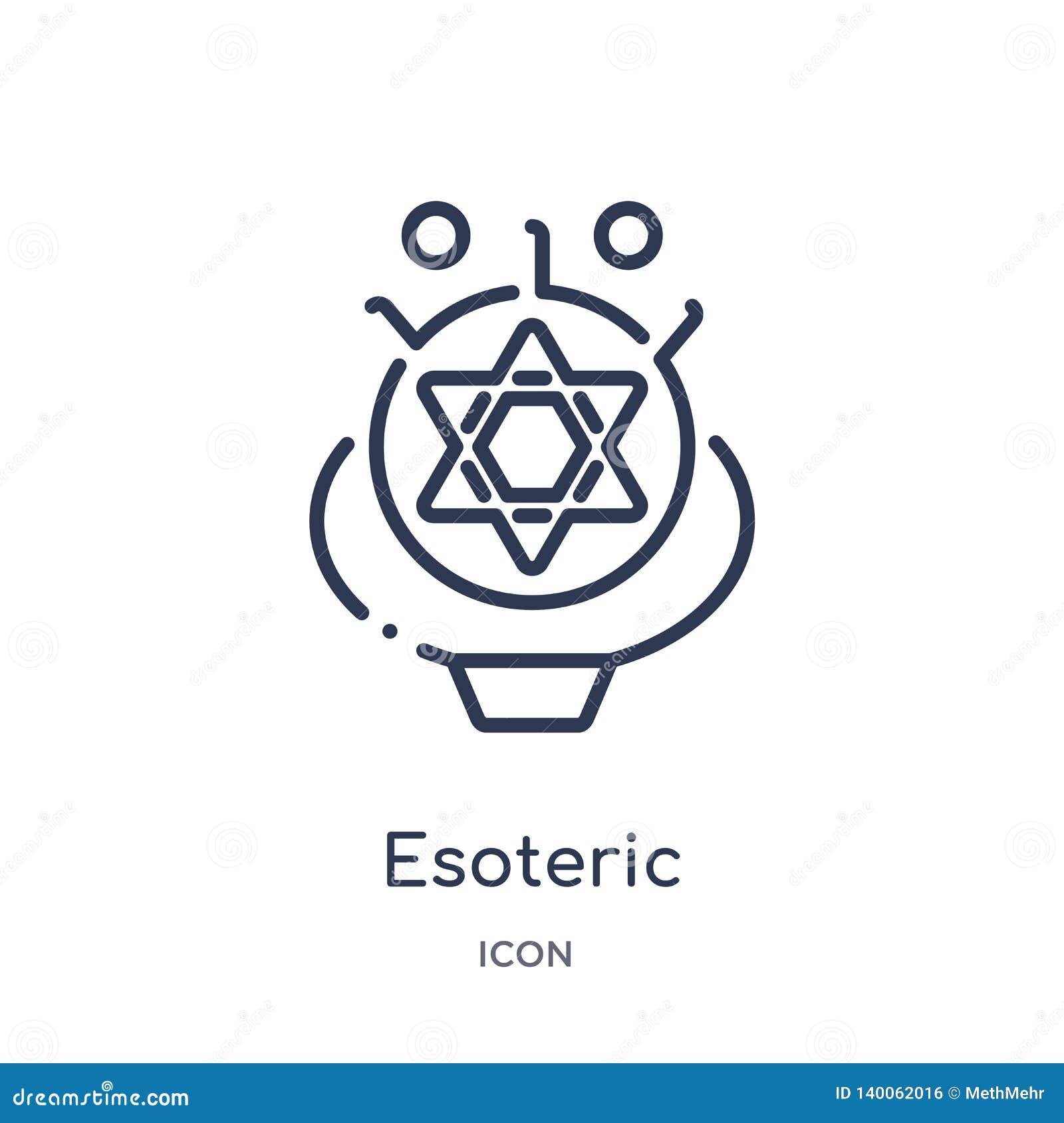 Linear Esoteric Icon from Magic Outline Collection. Thin Line Esoteric ...