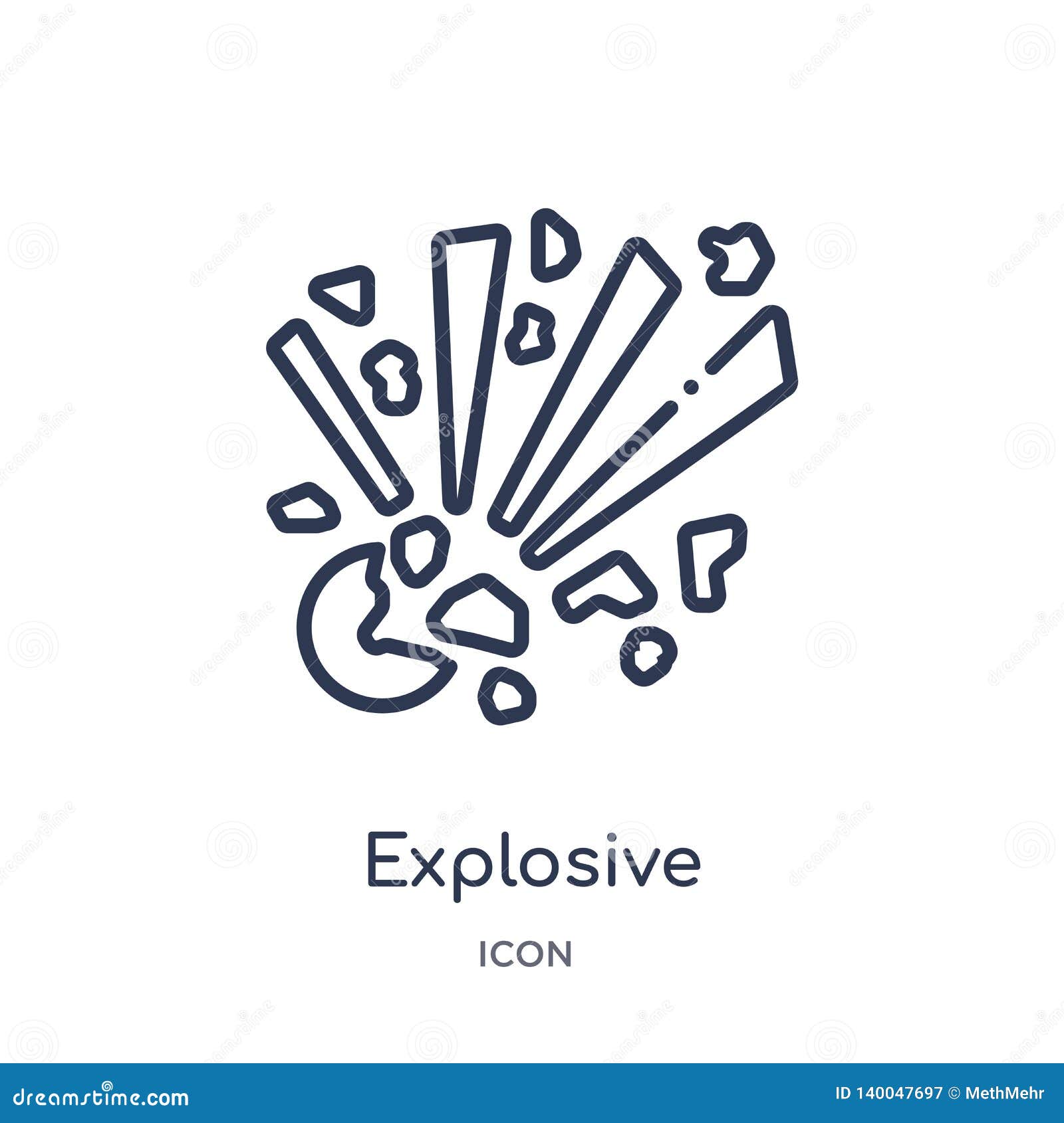 Explosive EX Icon, Danger Symbol Isolated On White Background. Vector ...
