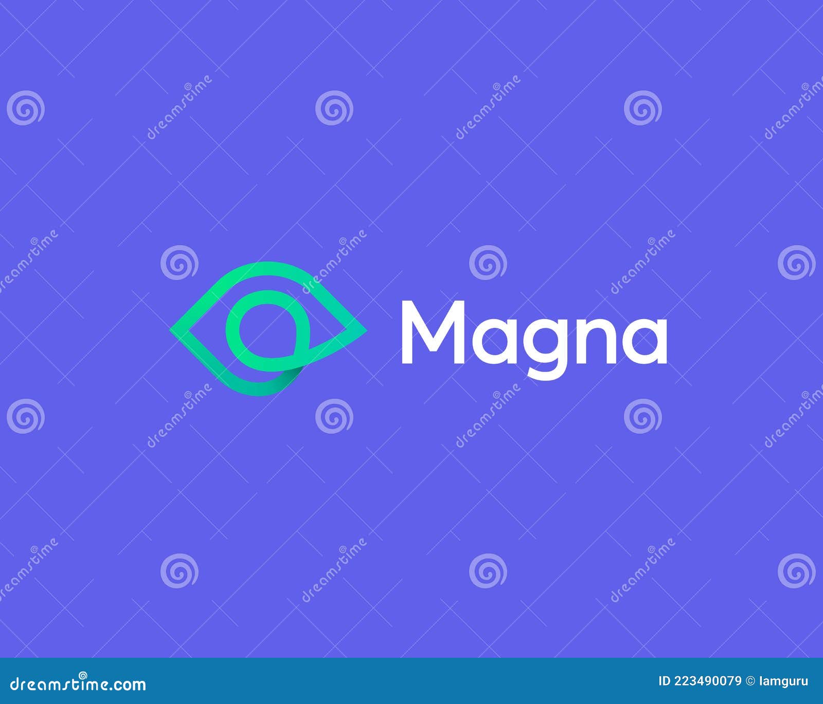 Linear Eye Loop Vector Icon Logo Design Template. Minimalistic Optic ...