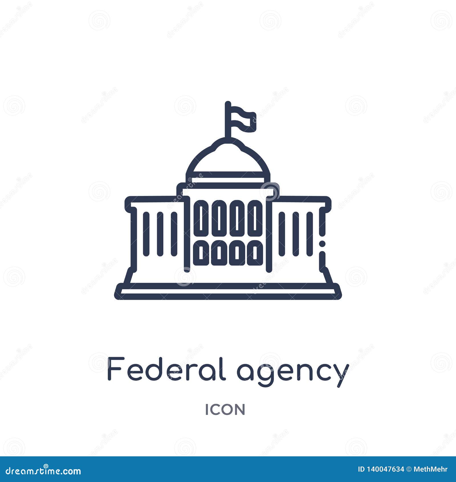 Linear Federal Agency Icon from Army and War Outline Collection. Thin ... Linear Federal Agency Icon from Army and War Outline Collection. Thin ...