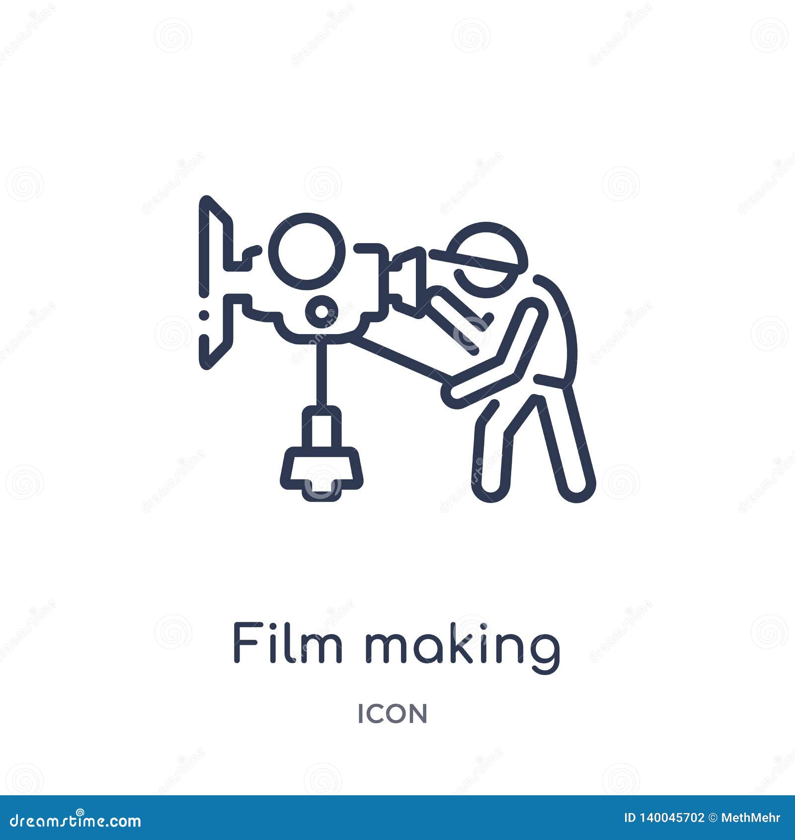 Linear Film Making Icon from Activity and Hobbies Outline Collection ...