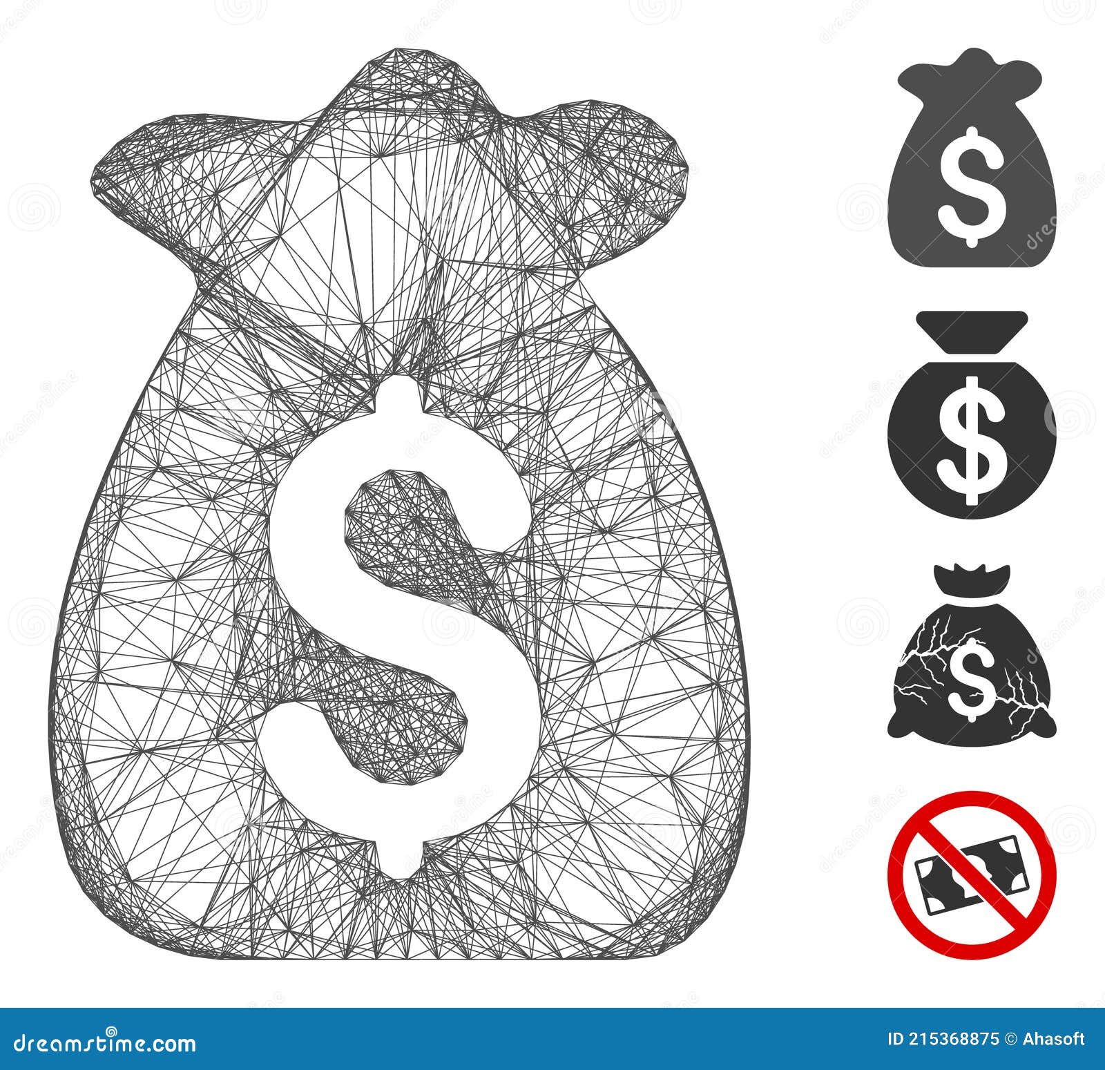 Linear Financial Capital Vector Mesh Stock Vector - Illustration of ...