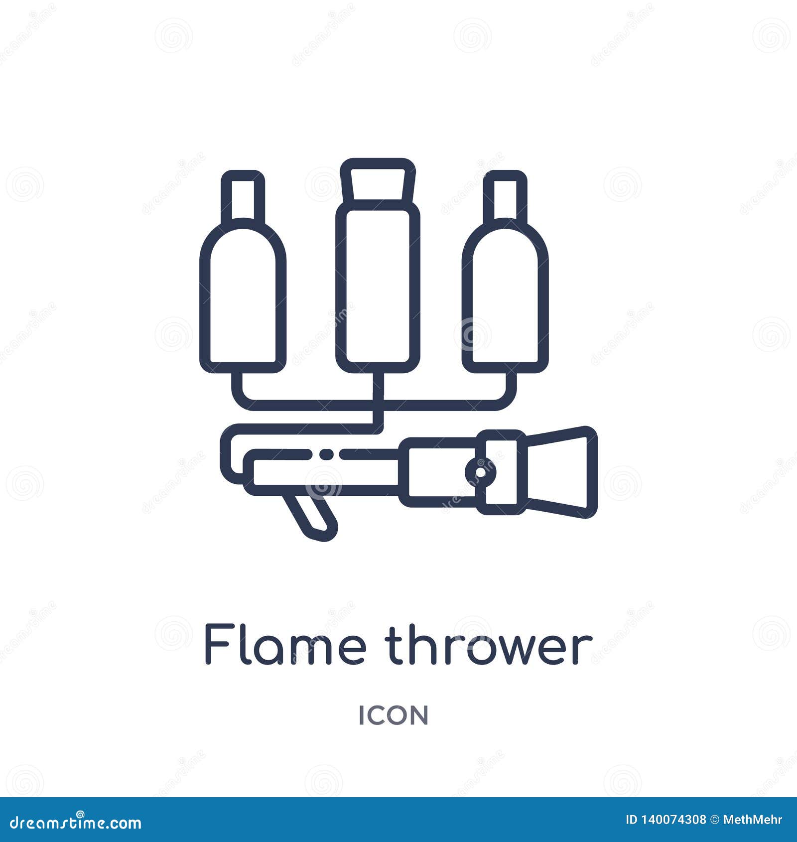 Linear Flame Thrower Icon from Miscellaneous Outline Collection. Thin ... Linear Flame Thrower Icon from Miscellaneous Outline Collection. Thin ...