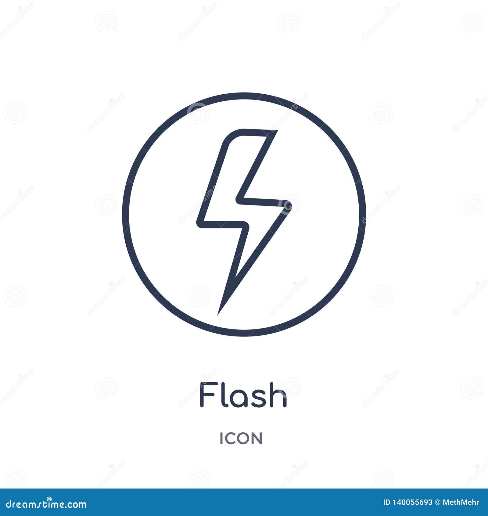 Linear Flash Icon from Electronic Stuff Fill Outline Collection. Thin ...