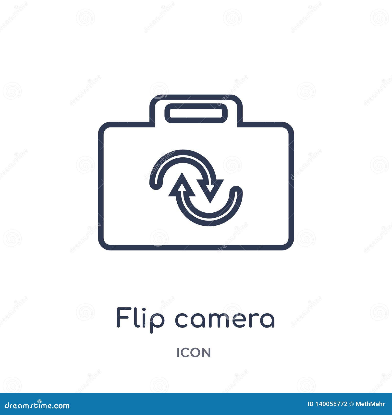 Linear Flip Camera Icon from Electronic Stuff Fill Outline Collection ...