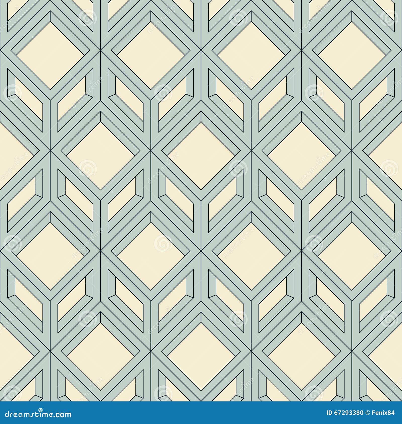 Linear Frame Of Squares And Rhombuses. Vector Illustration ...