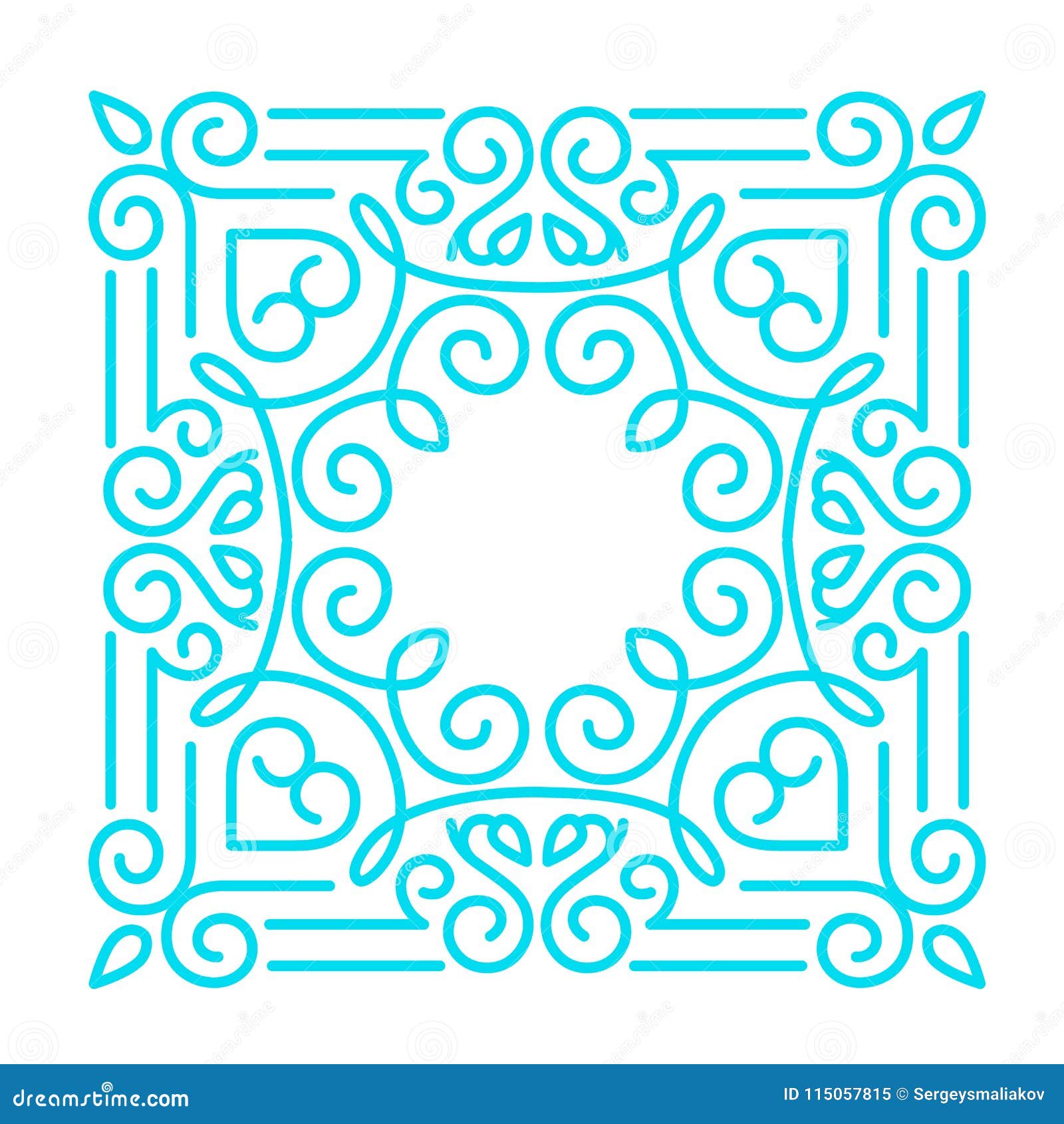 Linear Frames, Design Template. Stock Vector - Illustration of decor ...