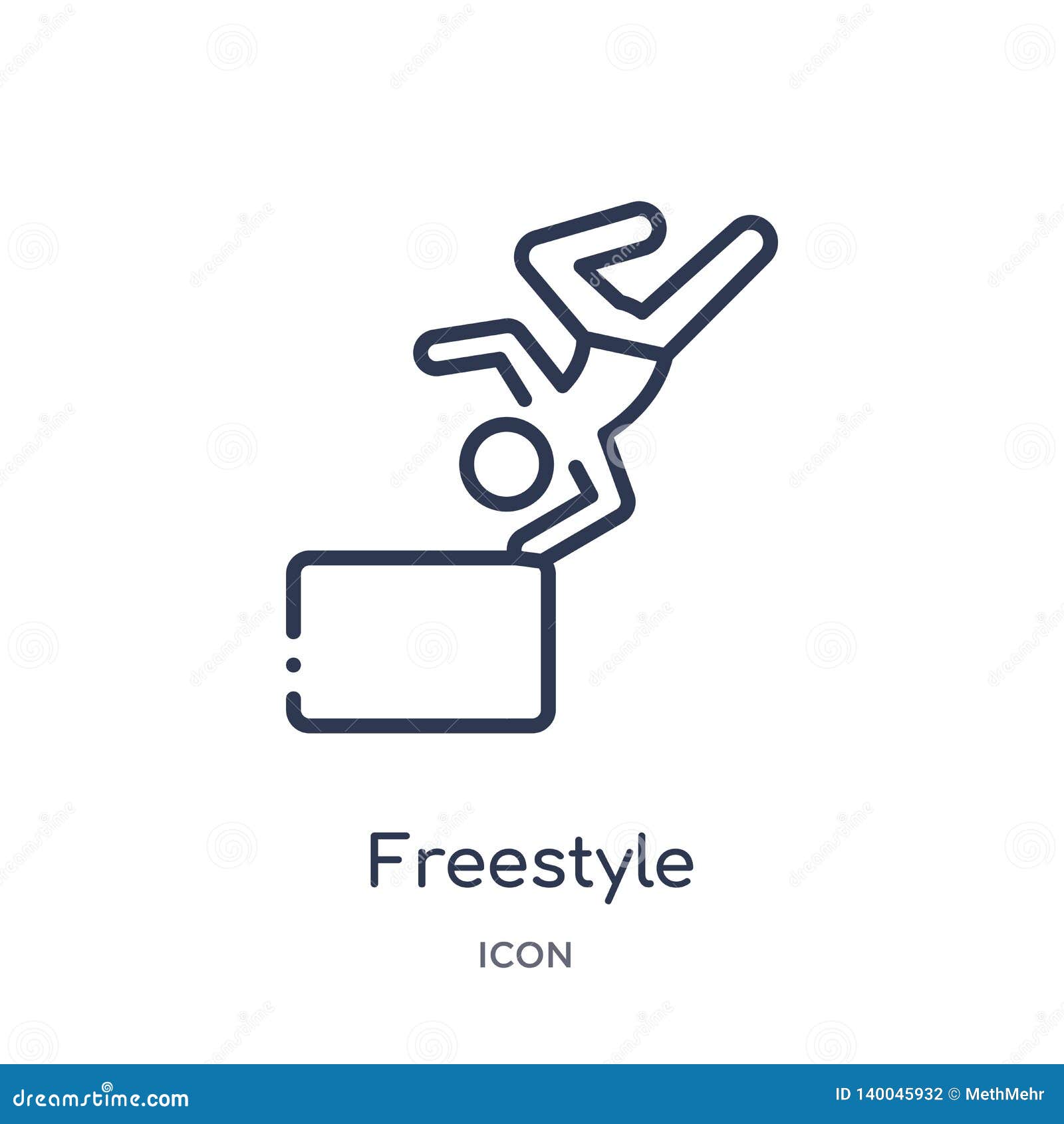 Linear Freestyle Icon from Activity and Hobbies Outline Collection ...