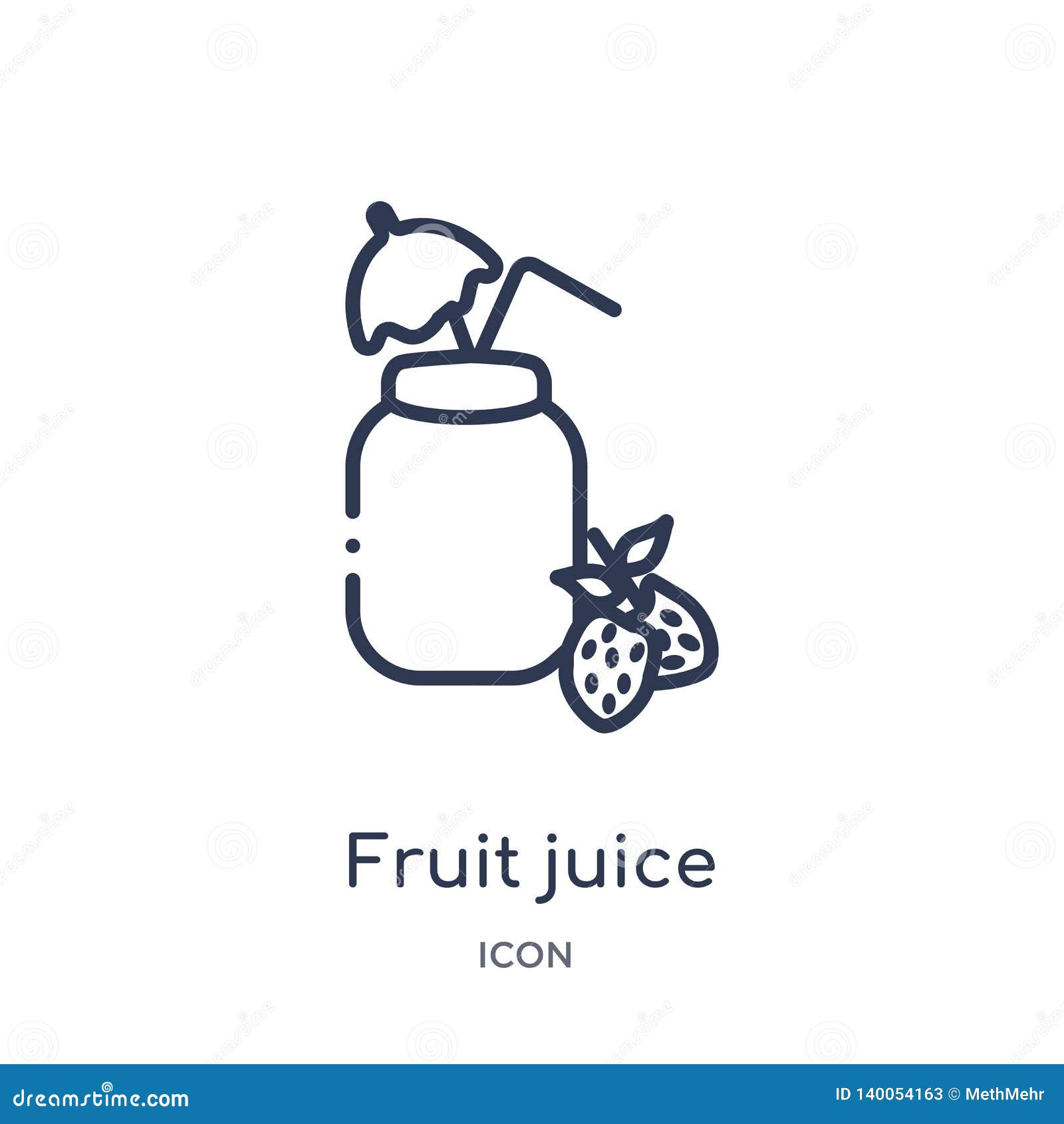 Linear Fruit Juice Icon From Drinks Outline Collection. Thin Line Fruit ...