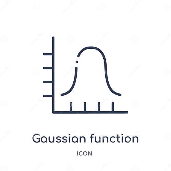 Linear Gaussian Function Icon from Education Outline Collection. Thin ...