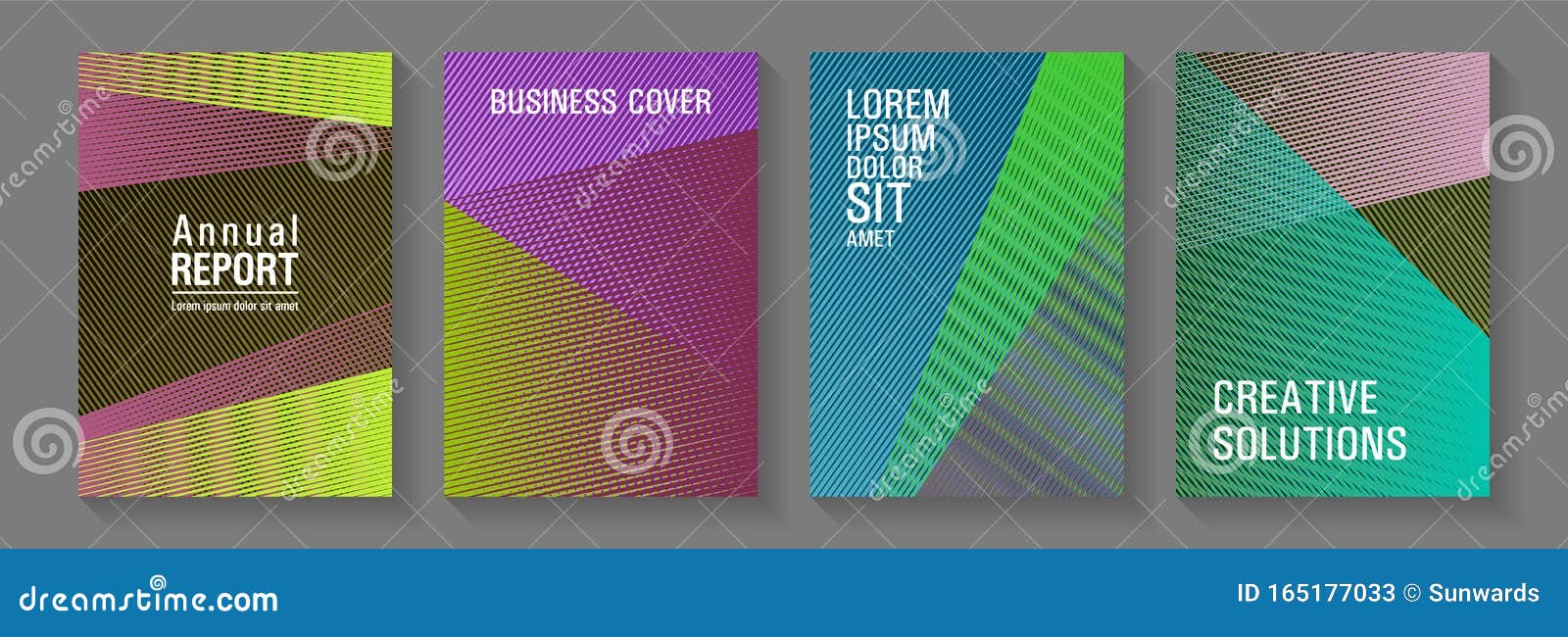 Linear Geometry Poster Vector Templates. | CartoonDealer.com #160041103