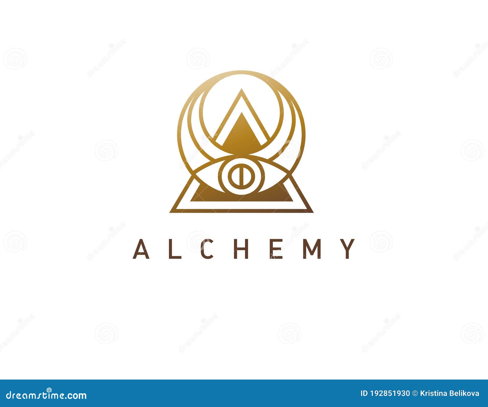 Creative Logo Pyramid with Eye Alchemy Stock Vector - Illustration of ...
